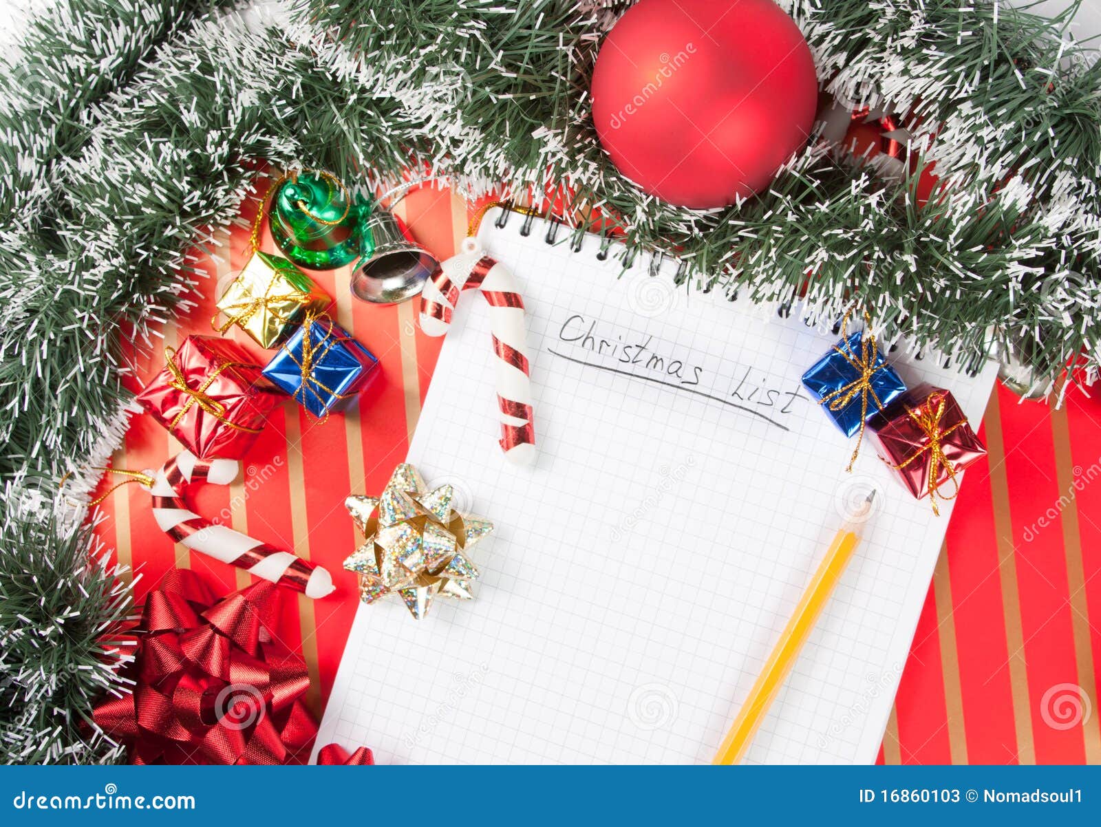 Christmas list stock image. Image of abstract, frame - 16860103