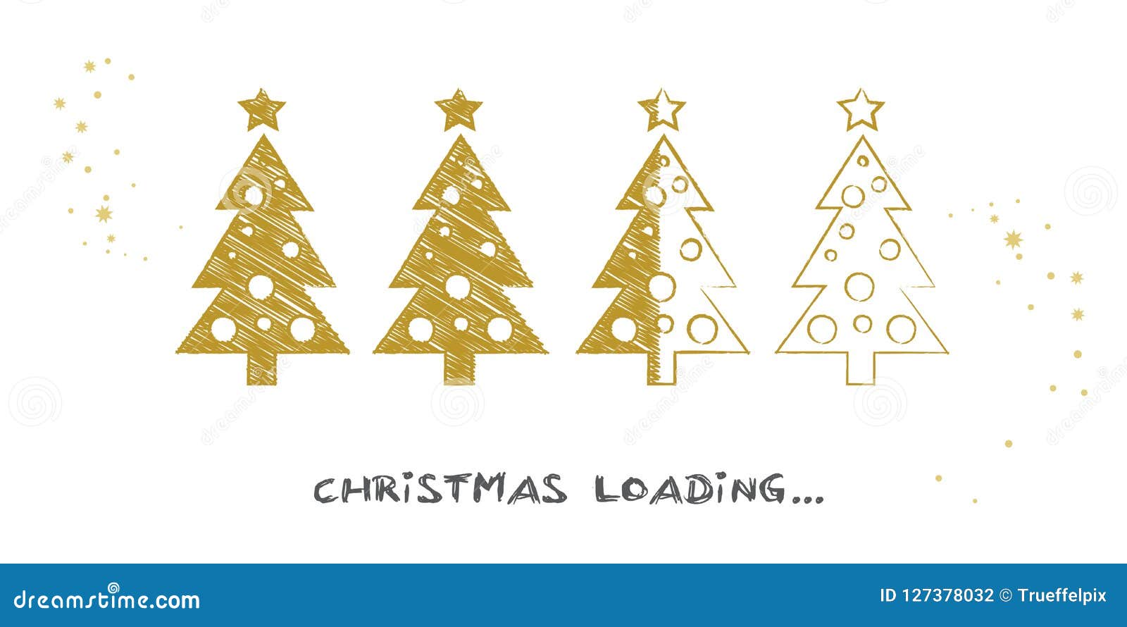 Christmas is Loading Background with Christmas Tree Stock Vector ...