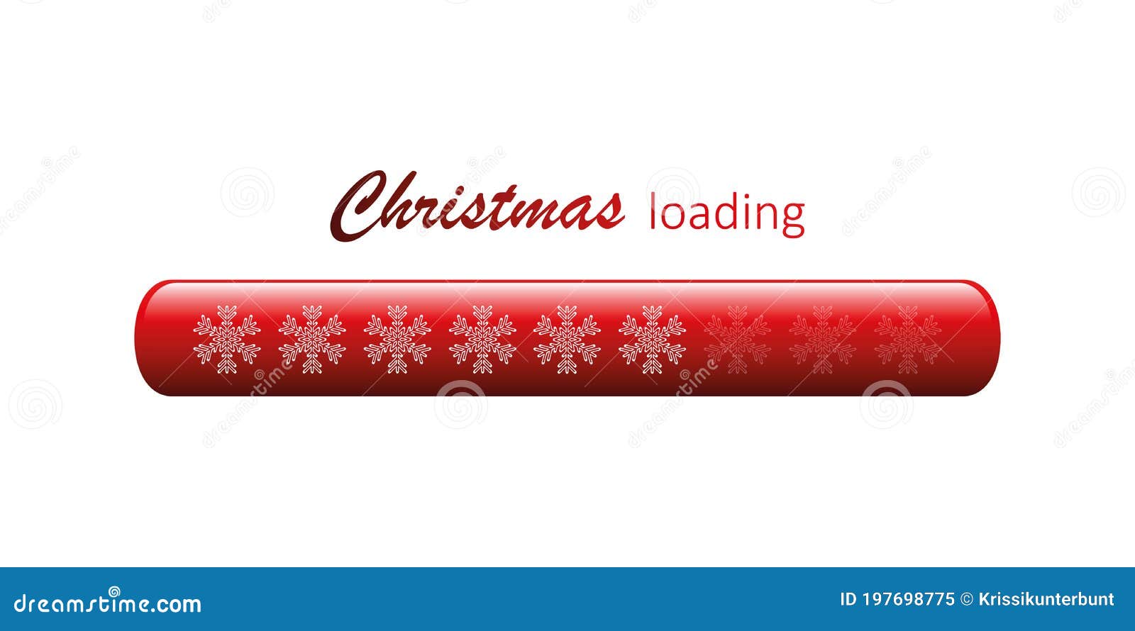 Christmas Loading Bar with Snowflake Stock Vector - Illustration of ...