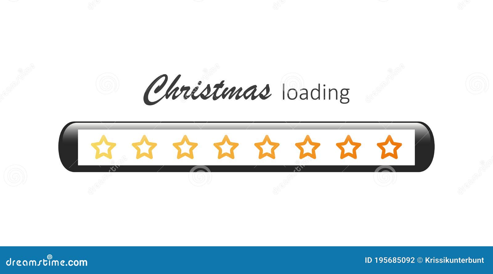 Christmas Loading Bar with Stars Stock Vector - Illustration of ...
