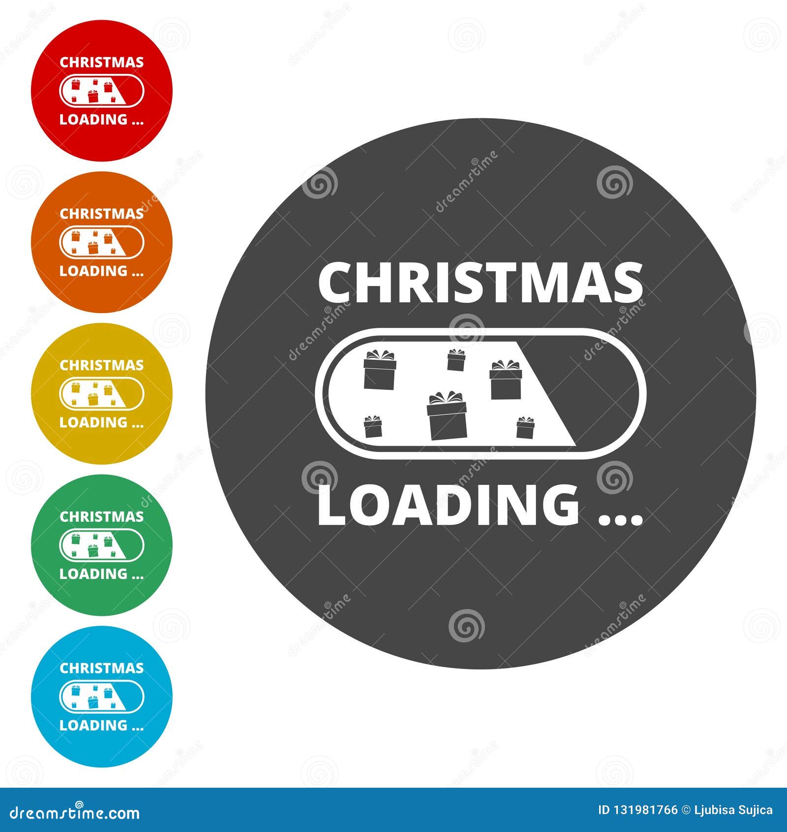 Christmas Loading Card Design Stock Vector - Illustration of christmas ...