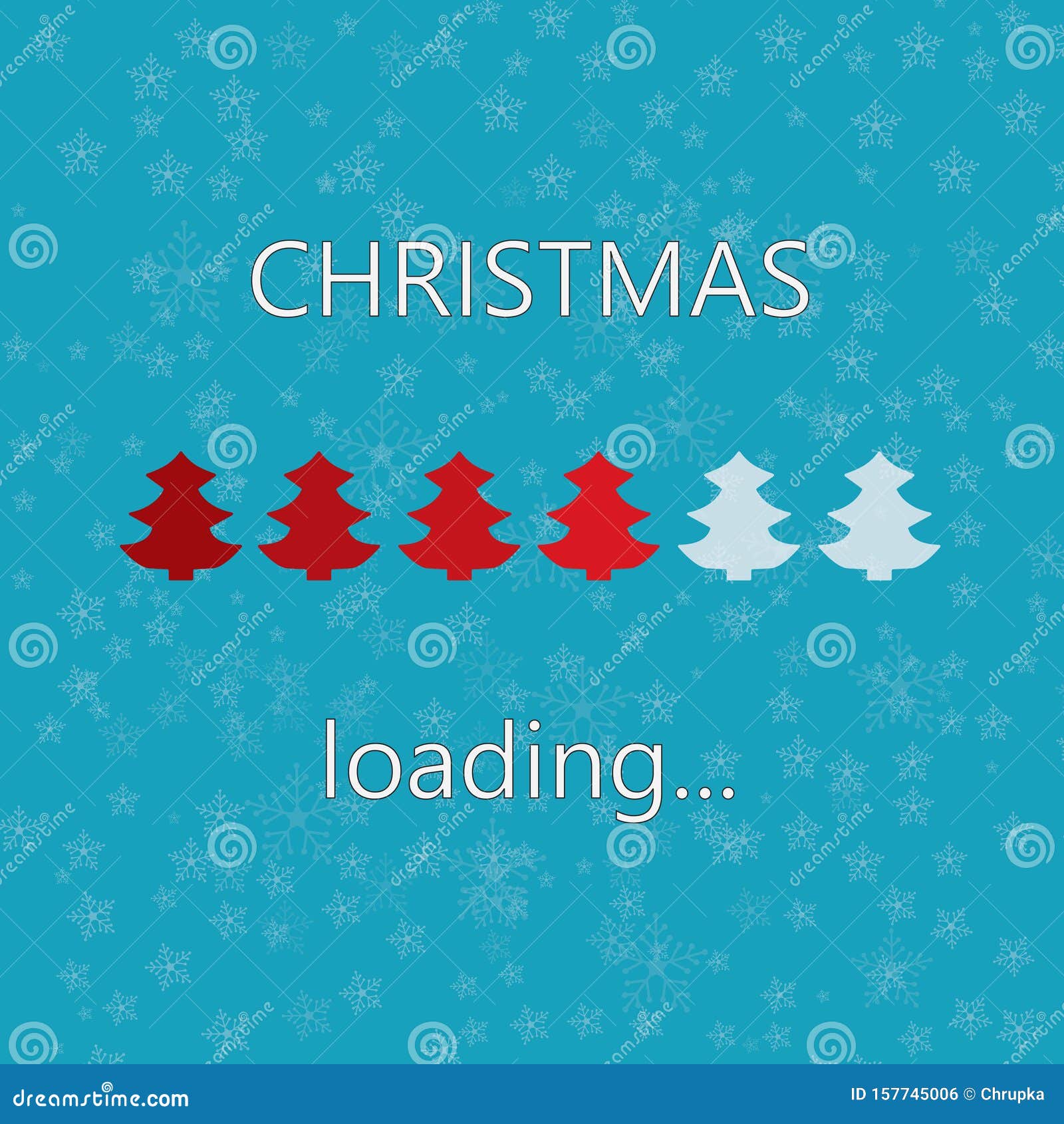 Christmas loading concept stock vector. Illustration of cold - 157745006