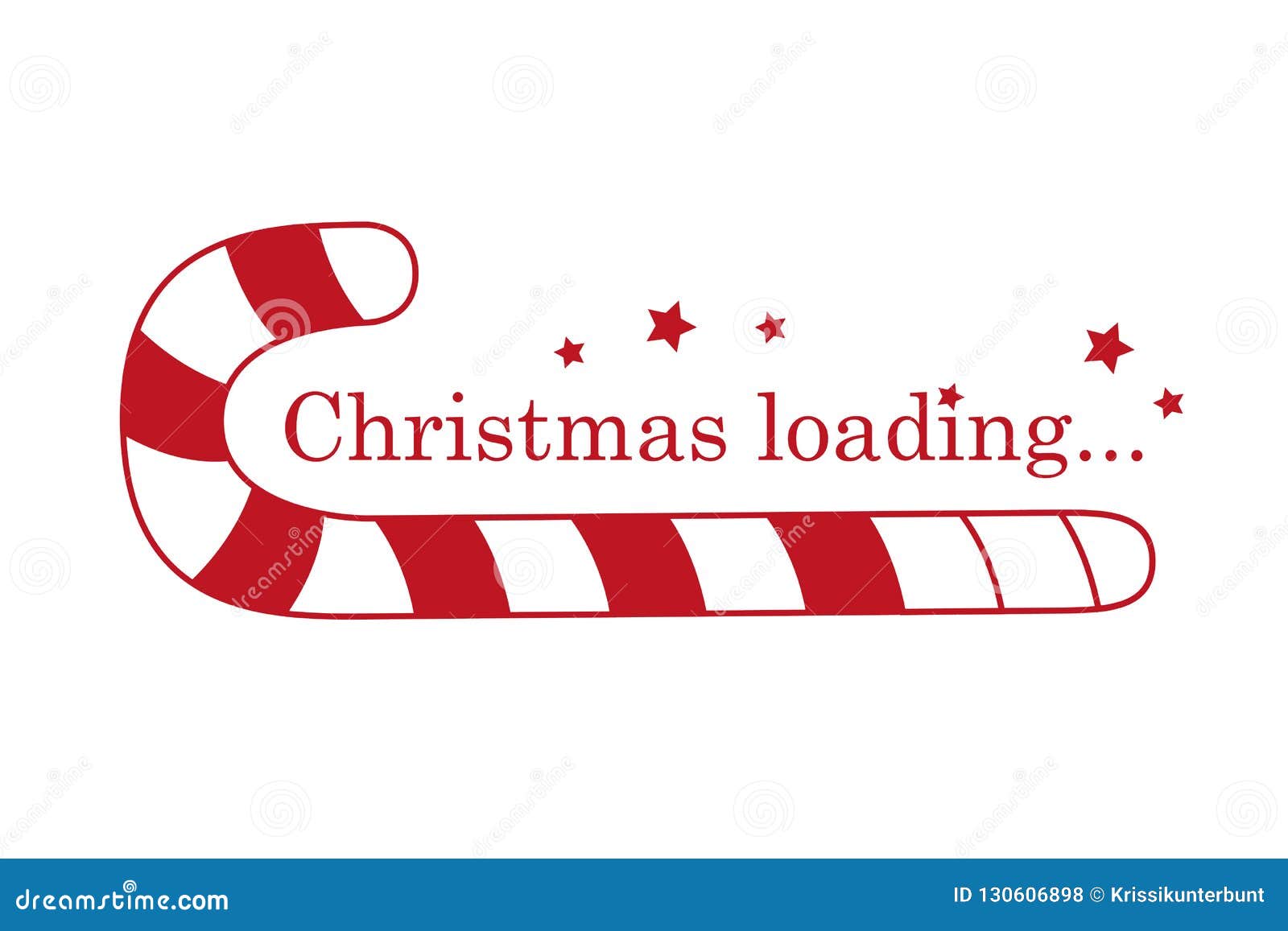 Christmas Loading Red and White Candy Cane Isolated Stock Vector ...