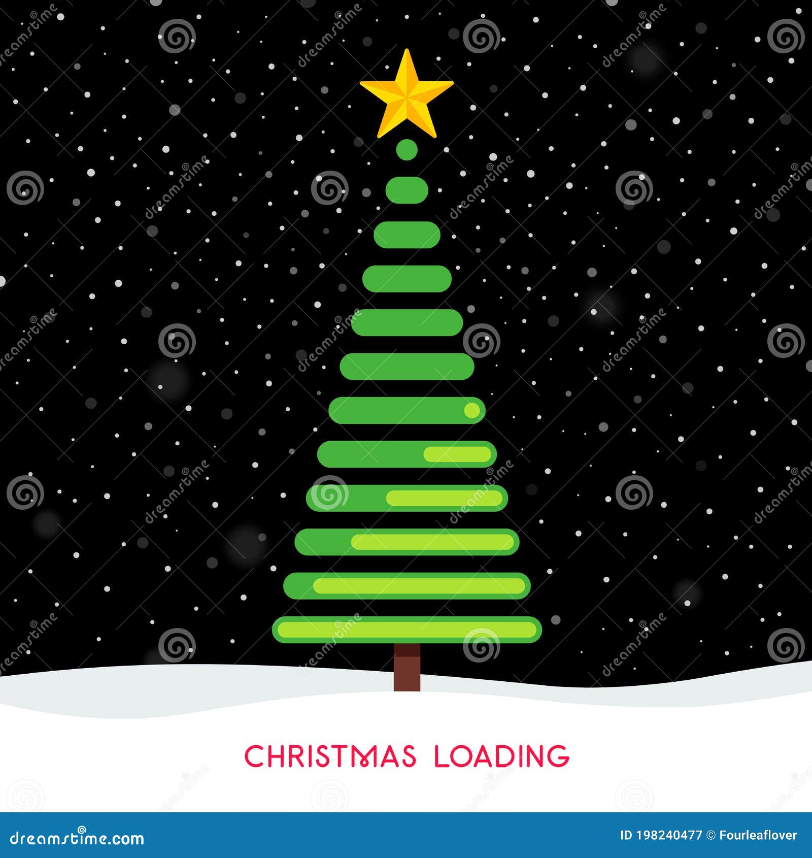 Christmas Is Loading Banner Design. Christmas Is Loading Greeting Card ...