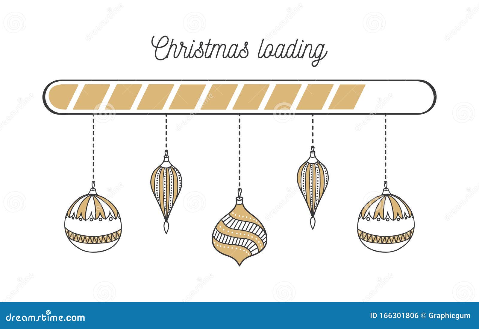 Christmas Loading Vector Illustrator with Decoration Stock Illustration ...
