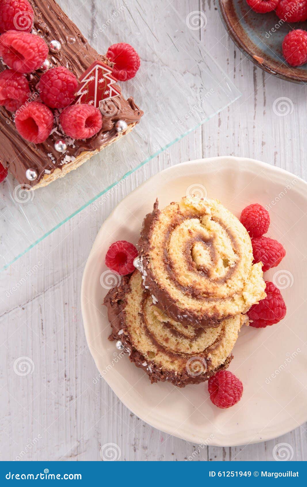 Christmas log stock image. Image of appetizing, cake - 61251949