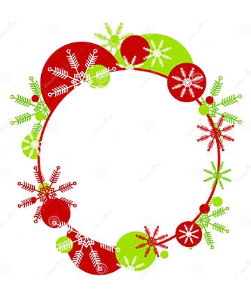Christmas Logo or Label Circle Stock Illustration - Illustration of ...