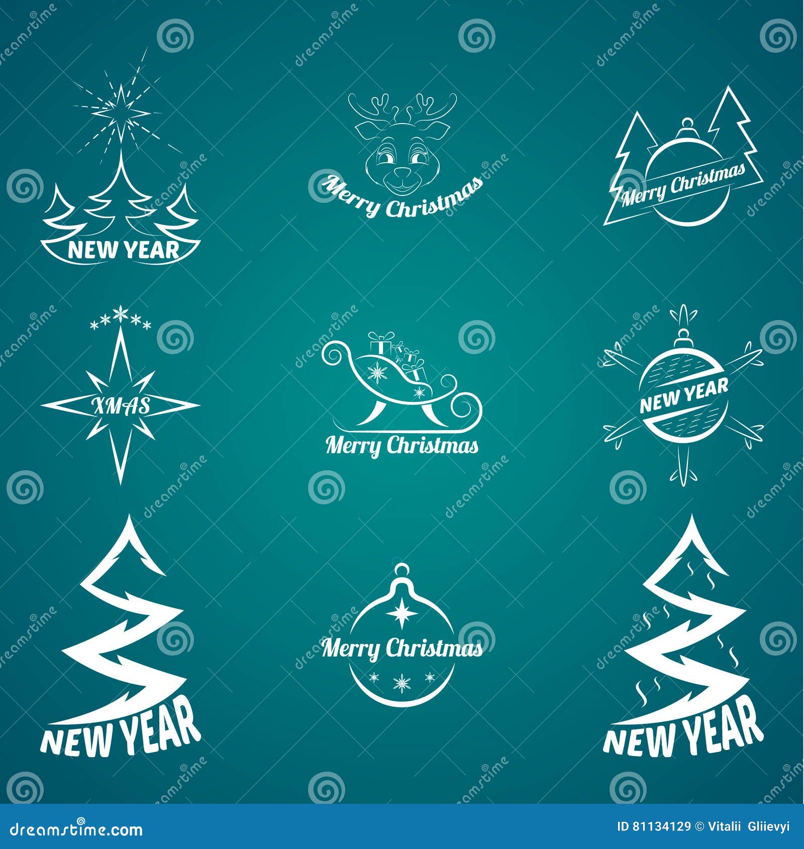 Christmas Logo Vector Illustration Stock Vector - Illustration of ...