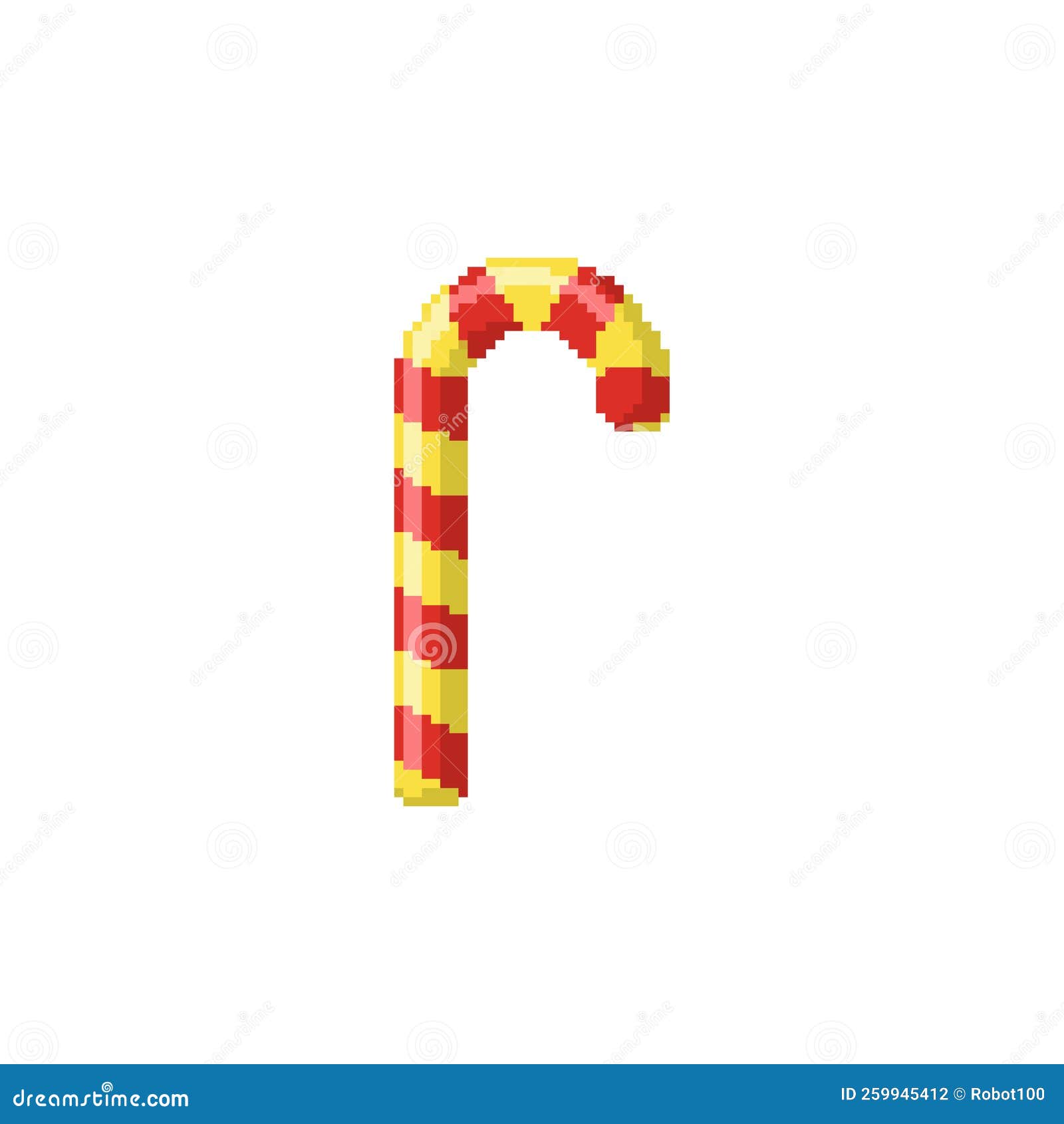 Christmas Lollipop Pixel Art. Candy Stick 8 Bit Stock Vector ...