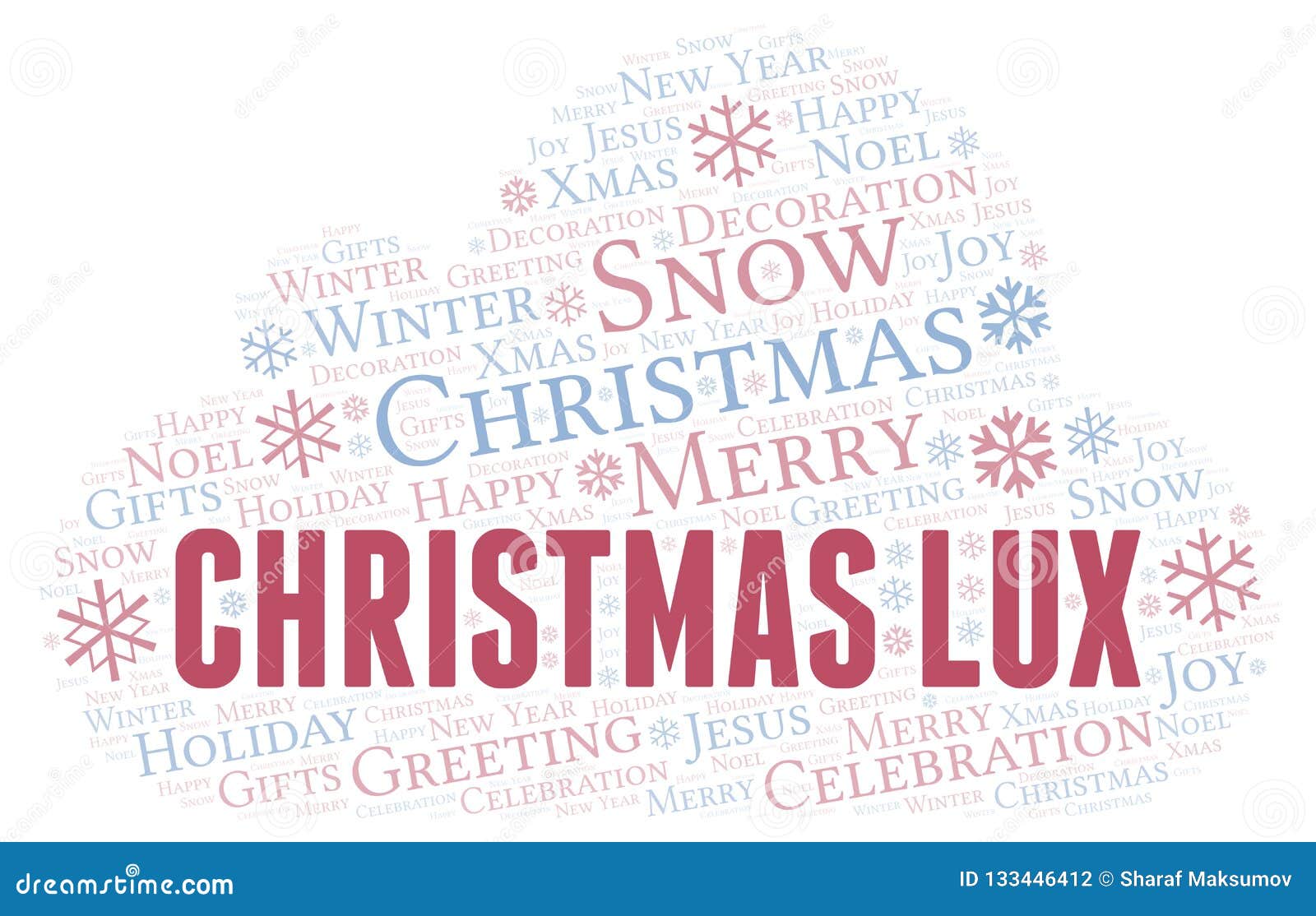 Christmas Lux word cloud stock illustration. Illustration of holiday ...