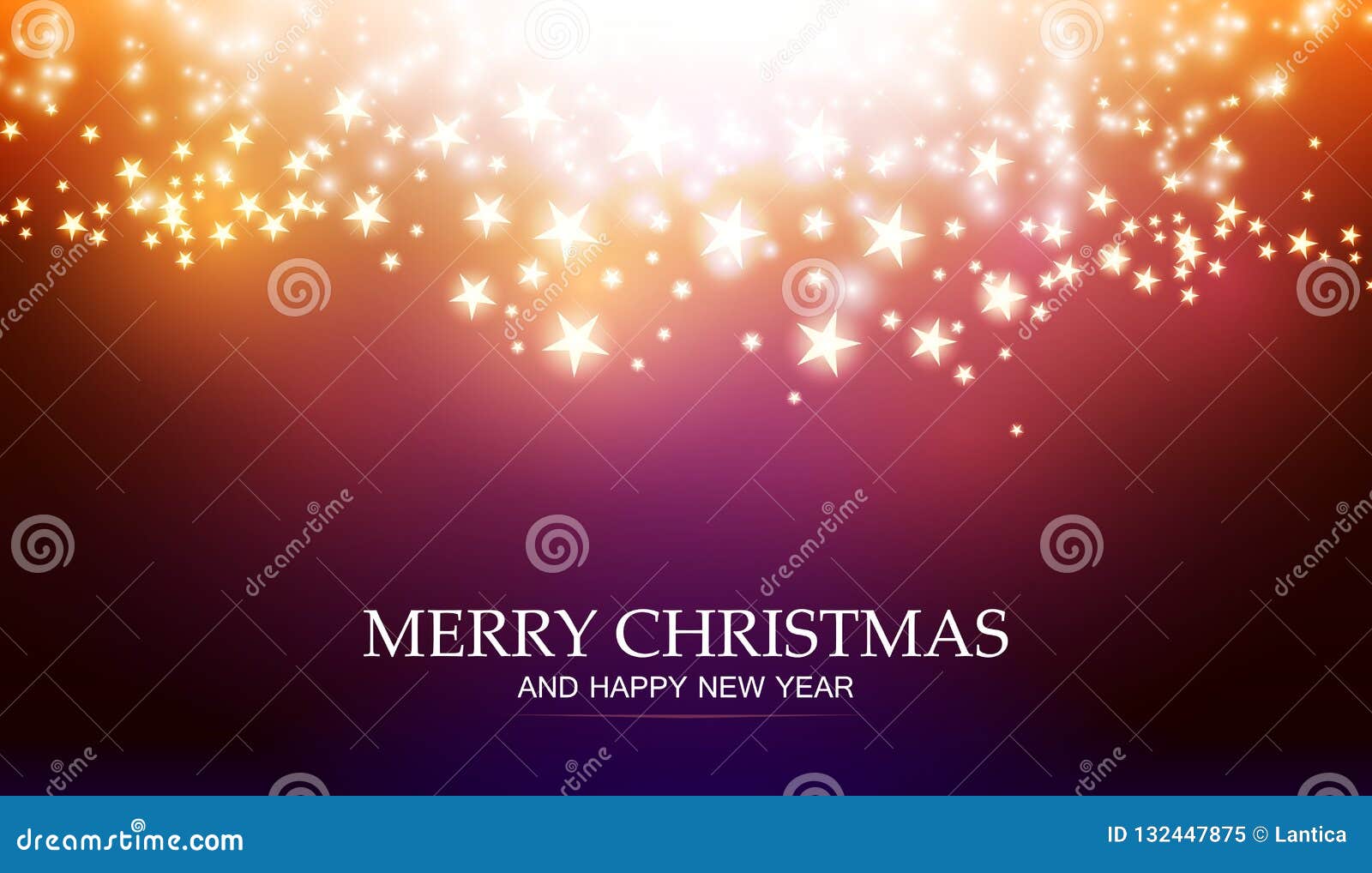 Christmas Magic Background with Light and Stars Stock Vector ...