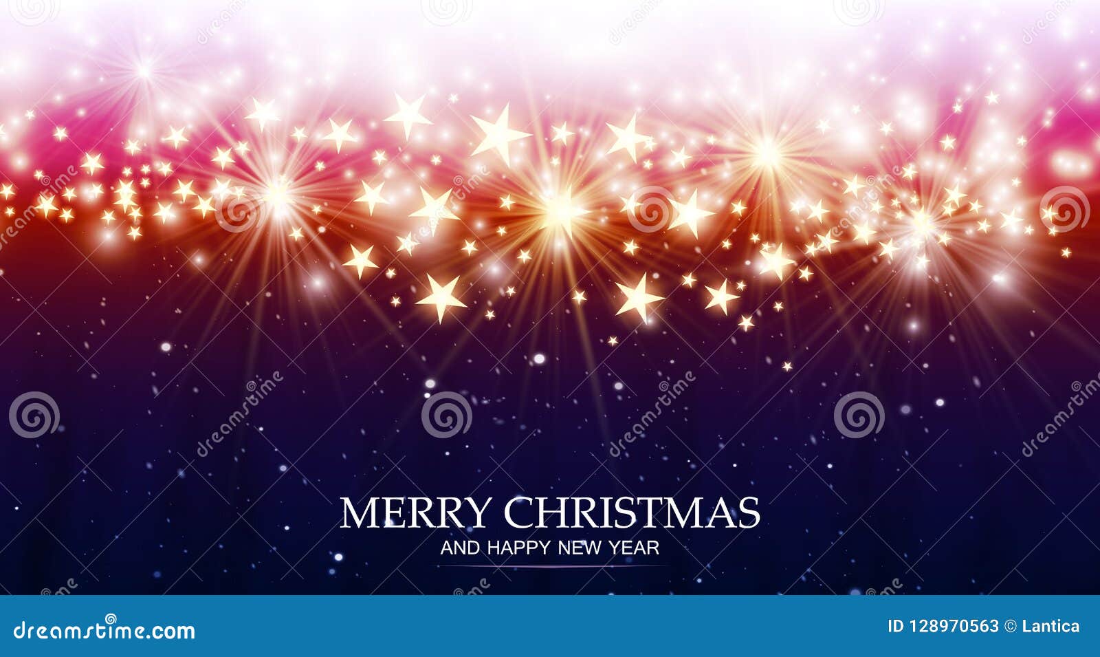 Christmas Magic Background with Light and Stars Stock Vector ...