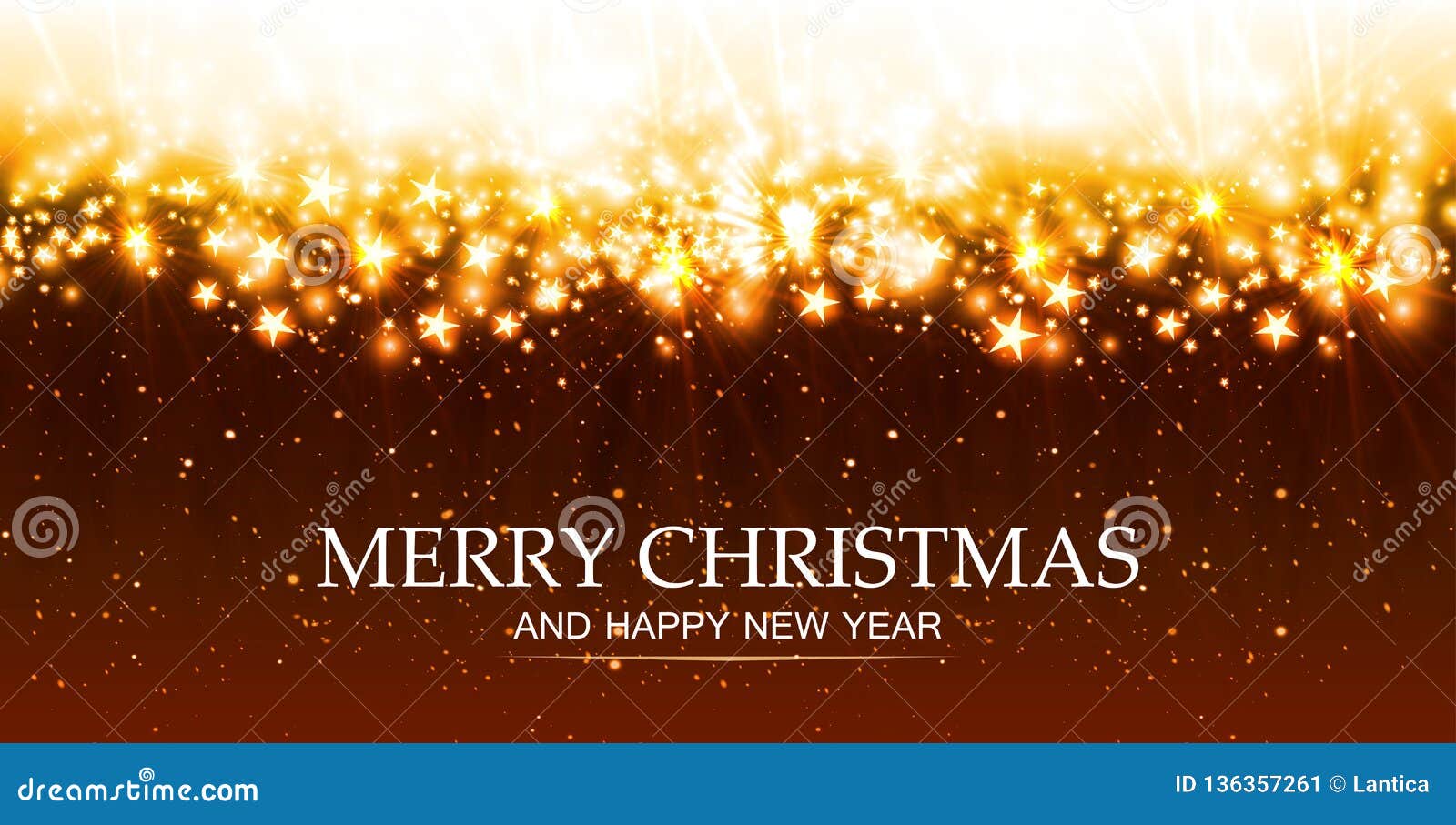 Christmas Magic Background with Light and Stars Stock Vector ...