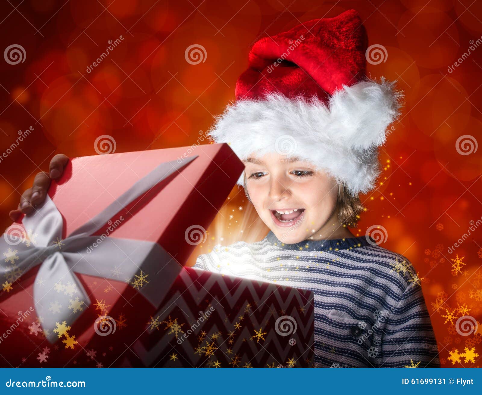 Christmas magic gift box stock image. Image of desire - 61699131