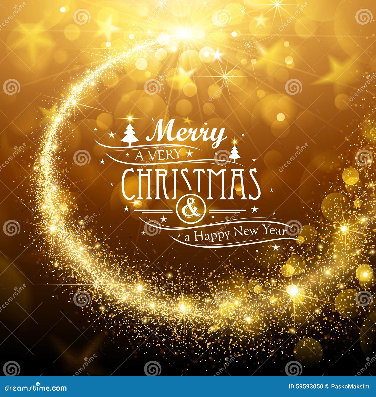 Magic Christmas Header Footer Flyer Collection Vector Illustration ...