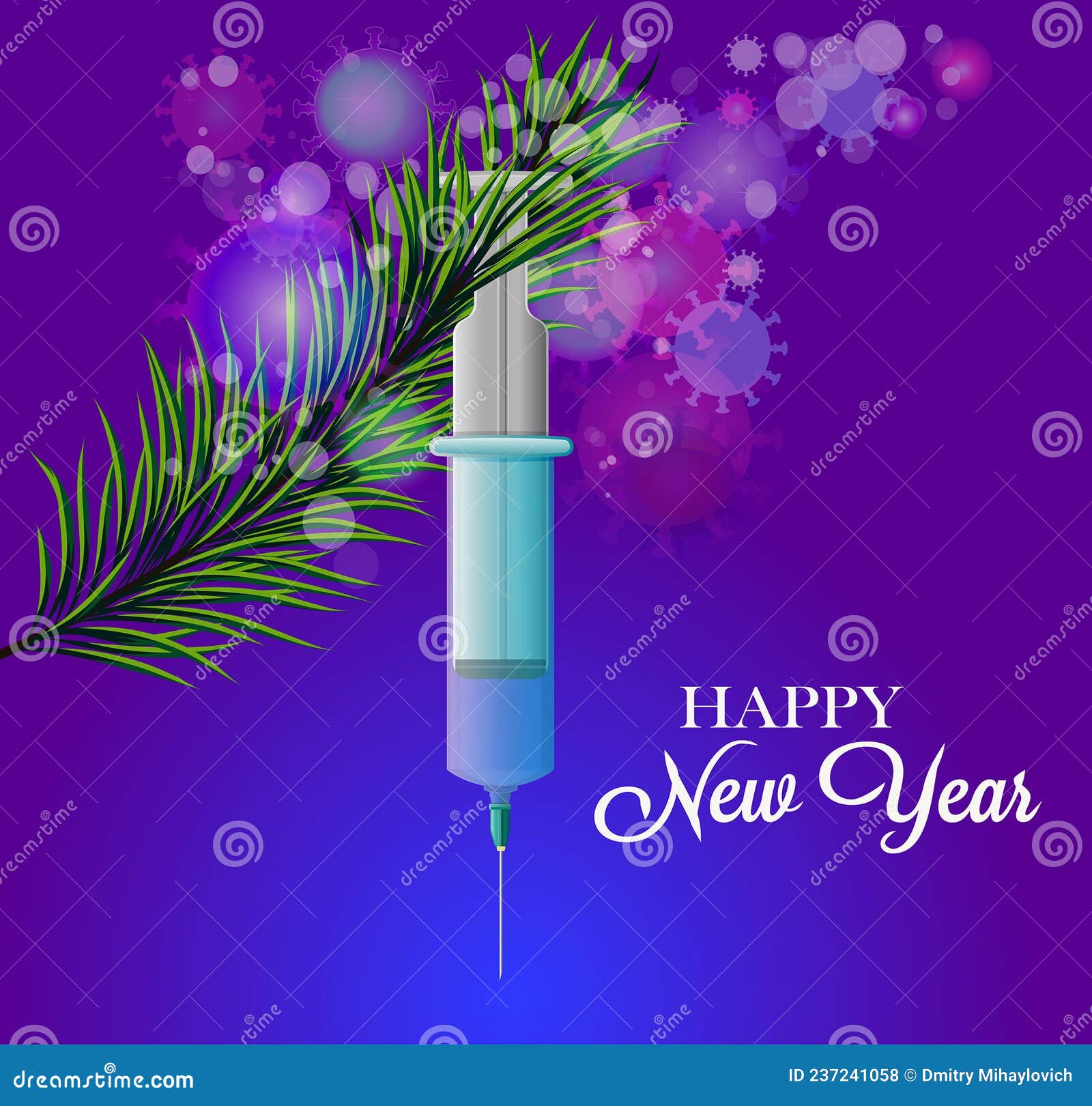 Christmas magic syringe stock vector. Illustration of coronavirus ...