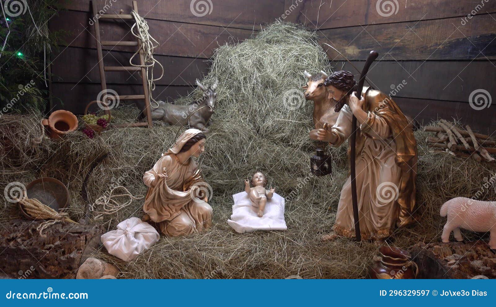 Christmas Manger Nativity Scene Stock Video - Video of celebration ...
