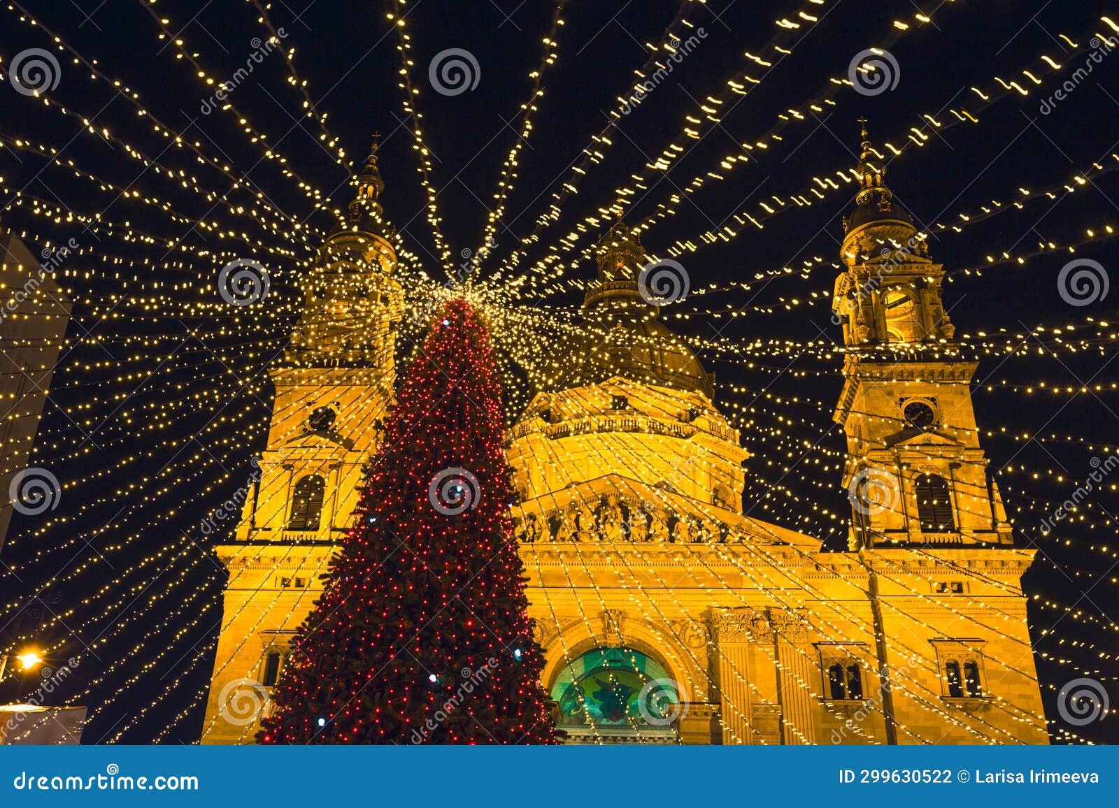 Christmas Market -Budapest - Hungary Stock Photo - Image of hours ...
