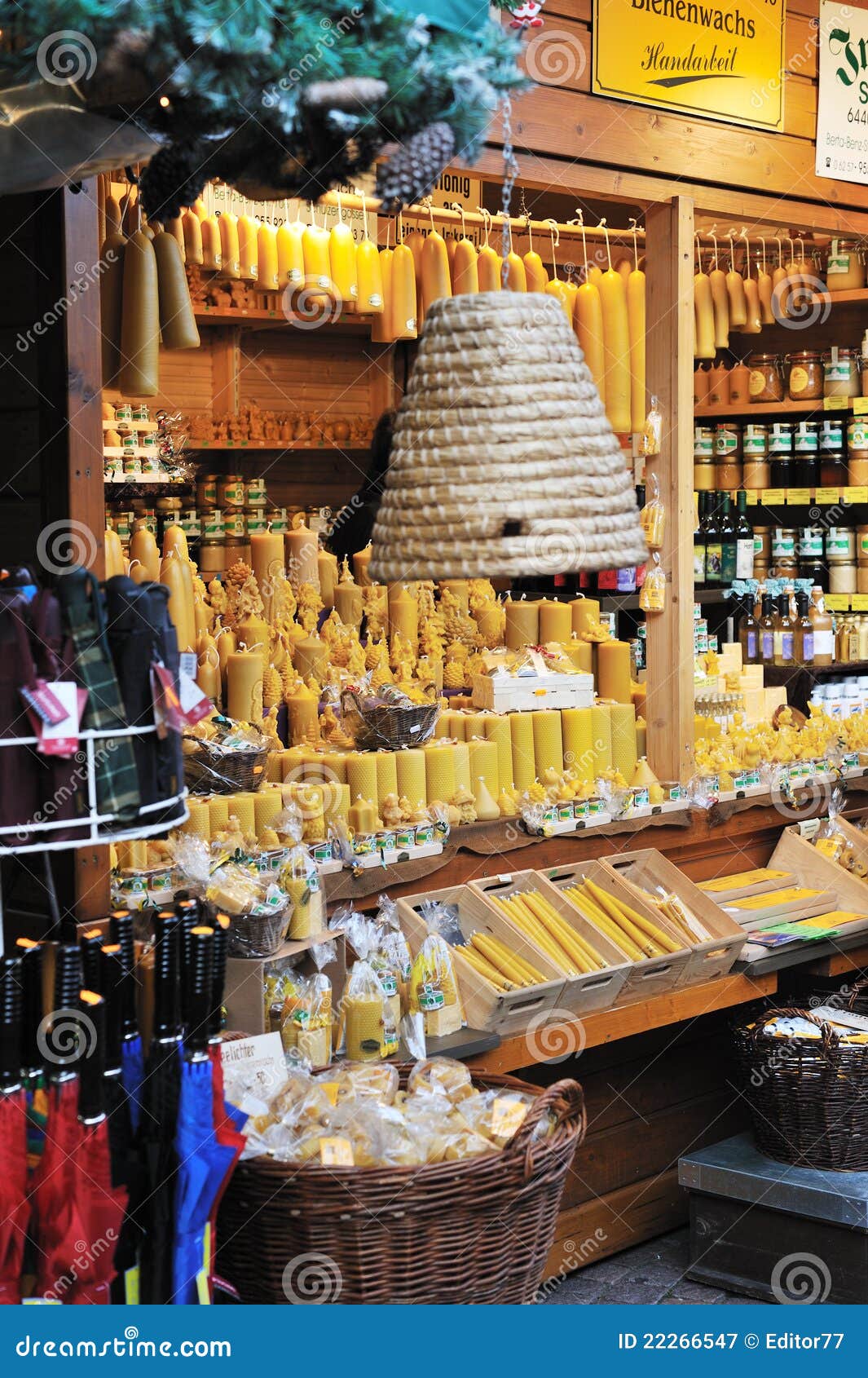 Christmas Market. Candle Shop Editorial Photography - Image of candle ...