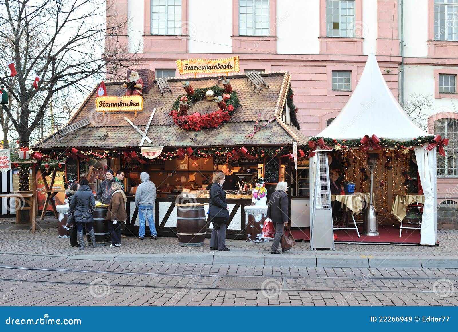 Christmas Market in Daytime Editorial Stock Image - Image of ornament ...