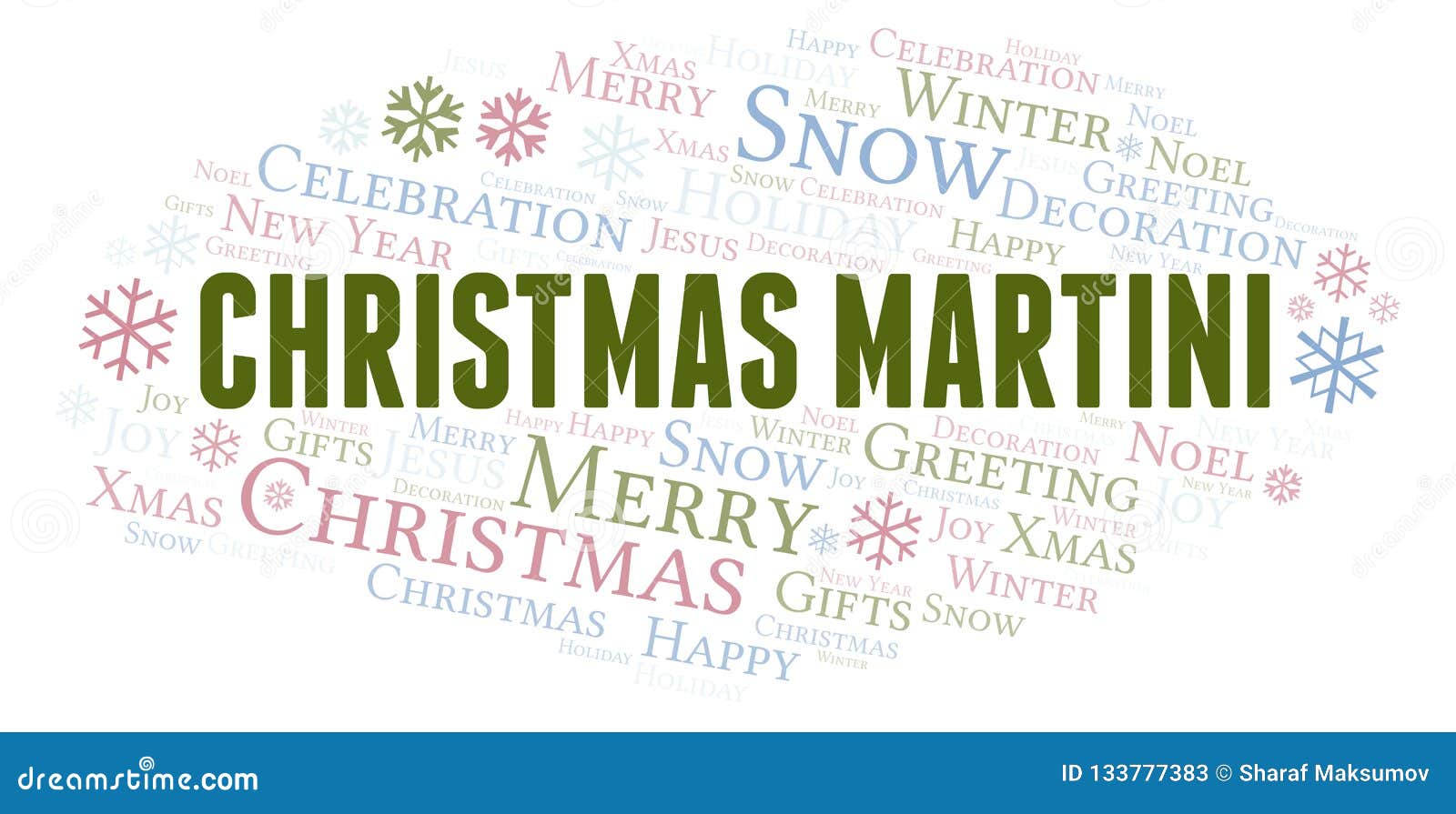 Christmas Martini Word Cloud Stock Illustration - Illustration of ...