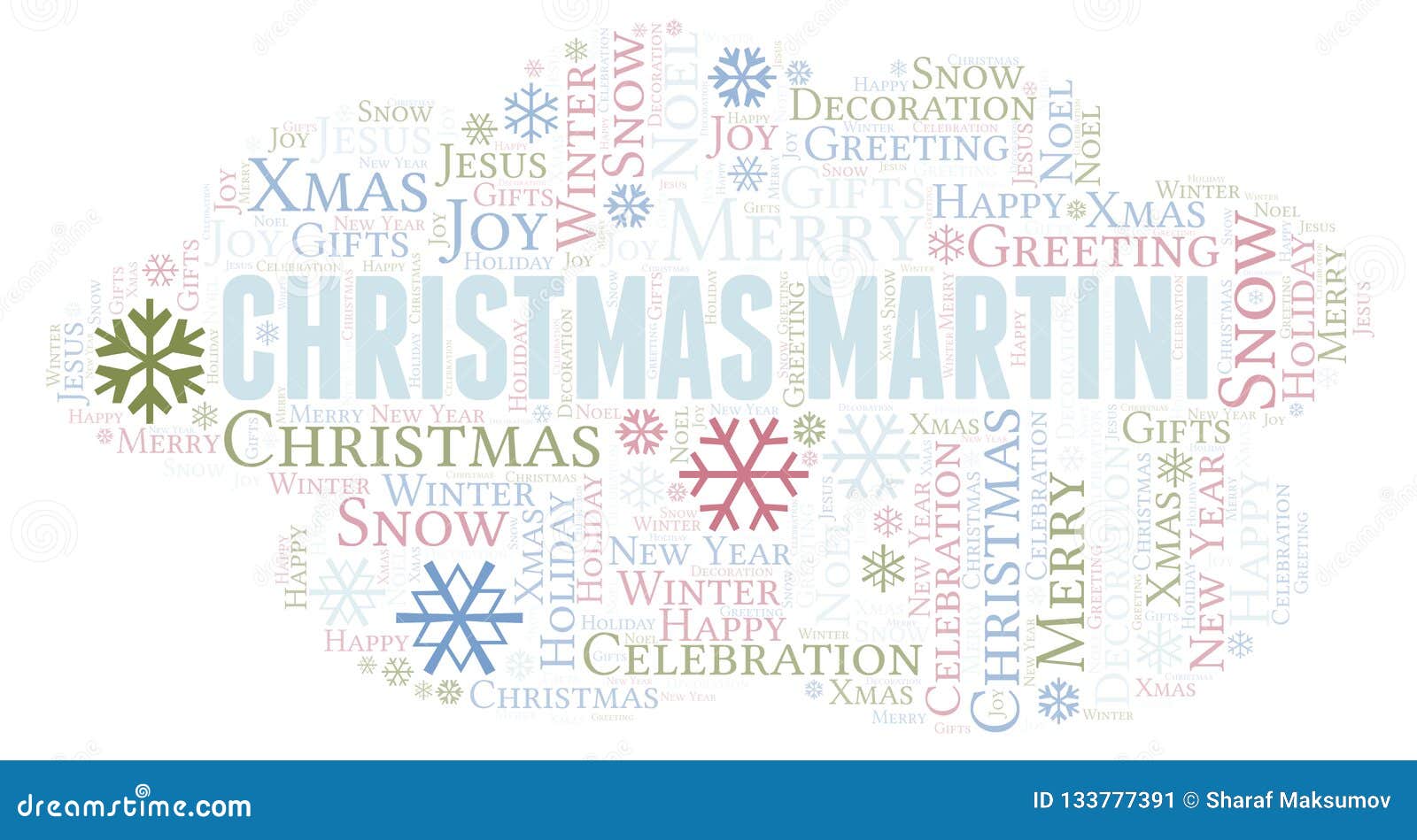 Christmas Martini Word Cloud Stock Illustration - Illustration of ...