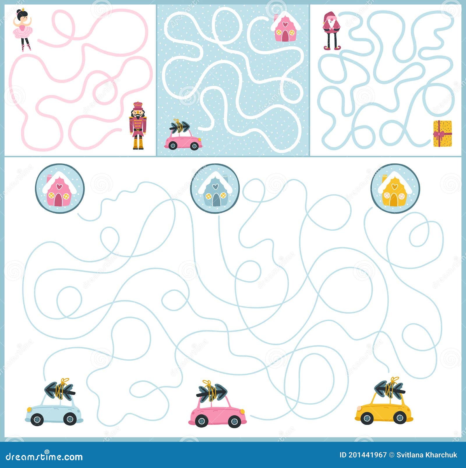 Maze Path. Round Labyrinth Riddle With Wrong Way And Right Way ...