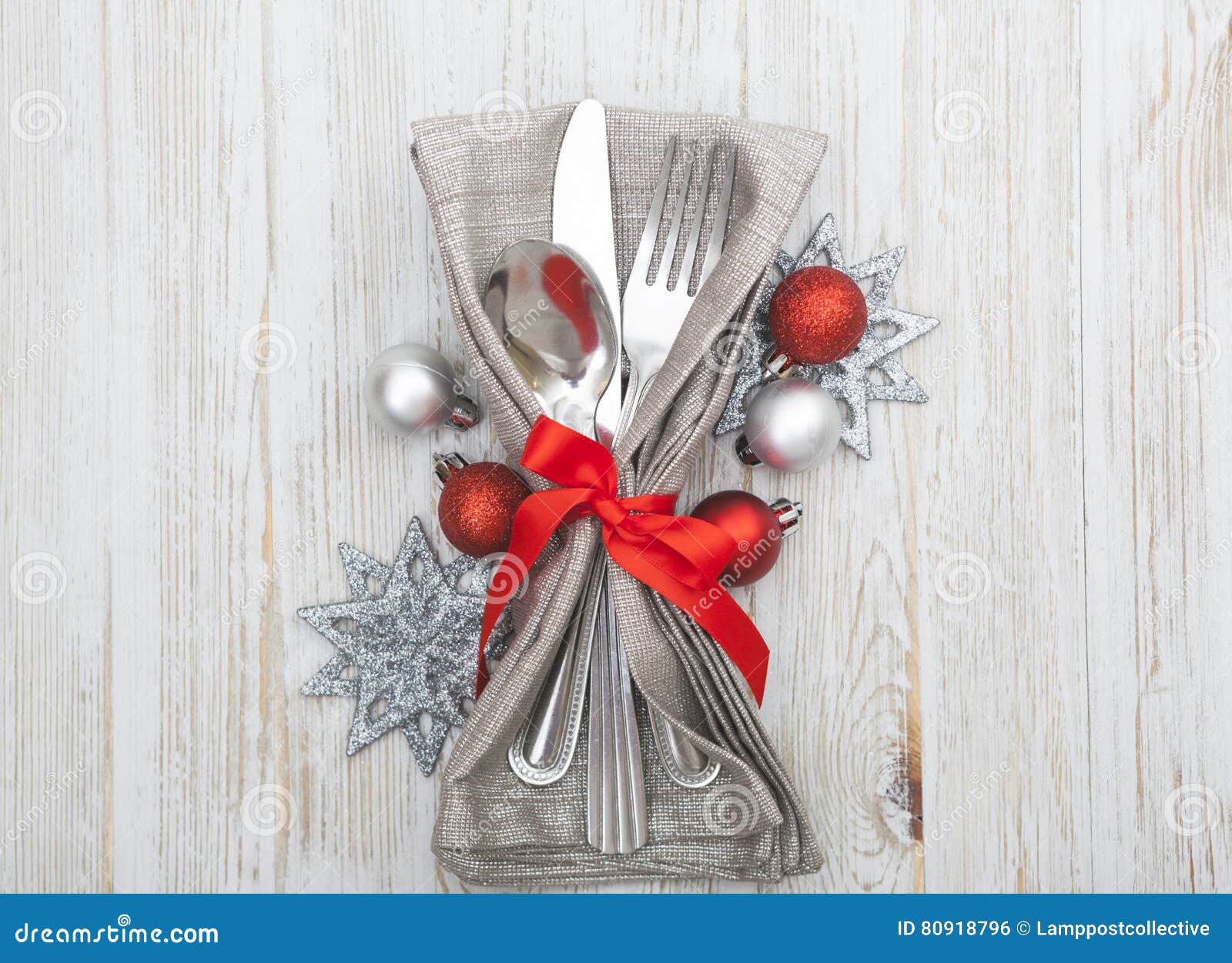 Christmas Meal Table Setting Background Stock Photo - Image of xmas ...