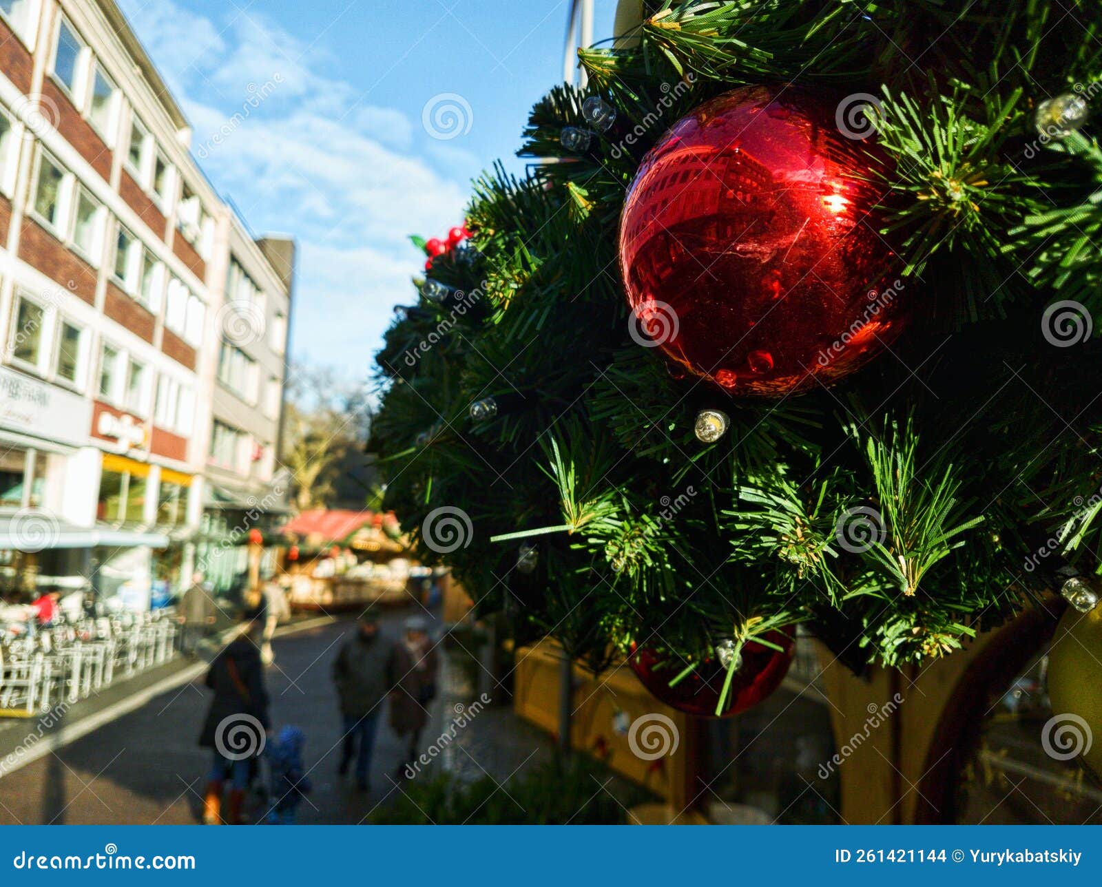 Christmas Medieval Market and Decorations of it Stock Photo - Image of ...
