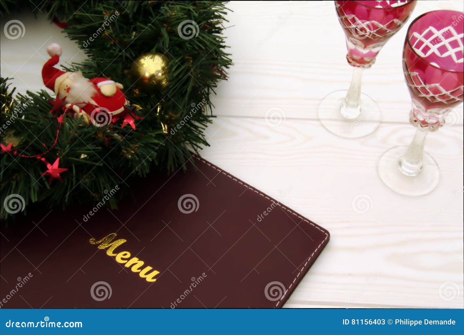 Christmas Menu Card on a Light Stock Image - Image of crunchy, duck ...