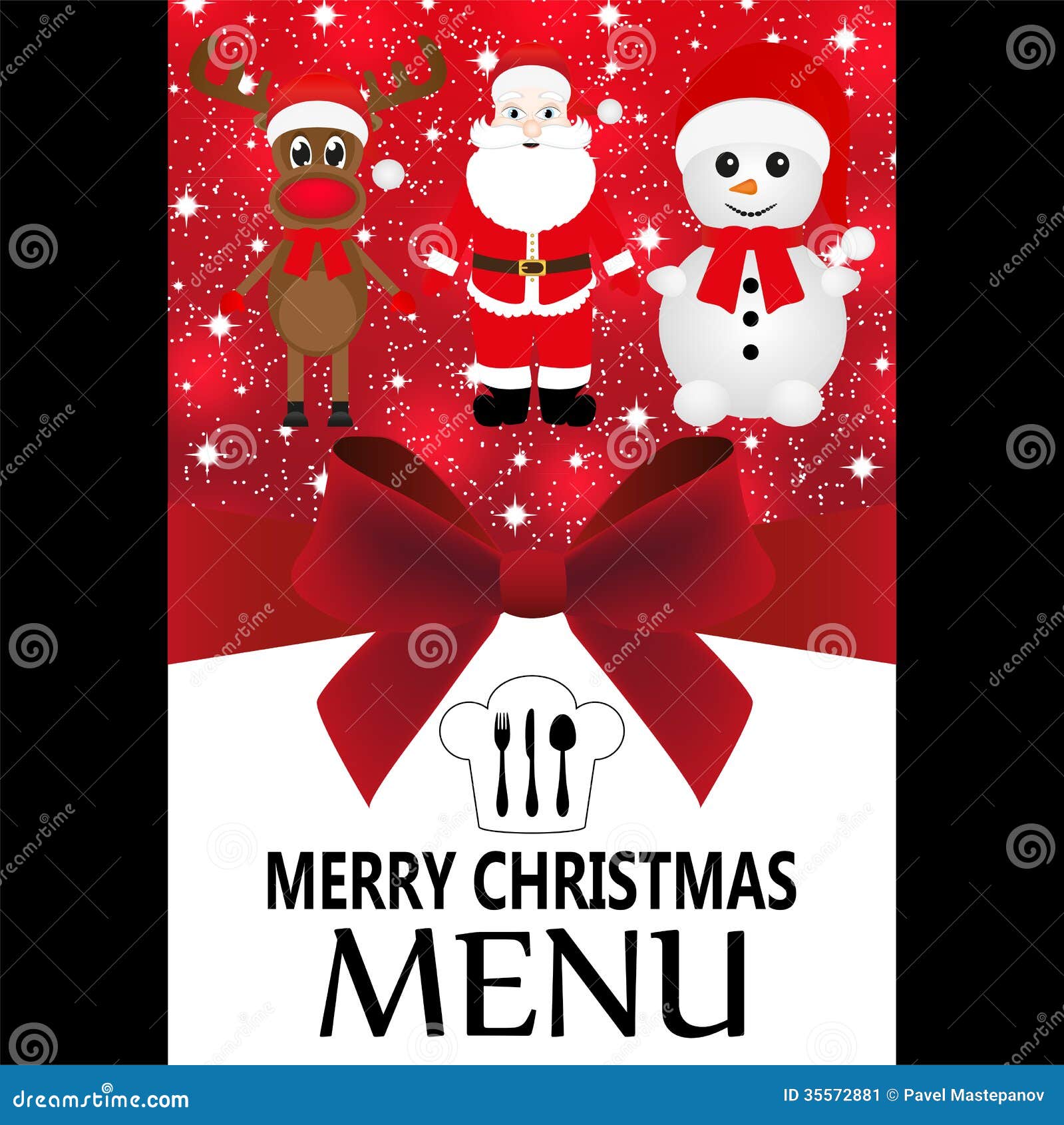 Christmas menu stock vector. Illustration of menu, claus - 35572881