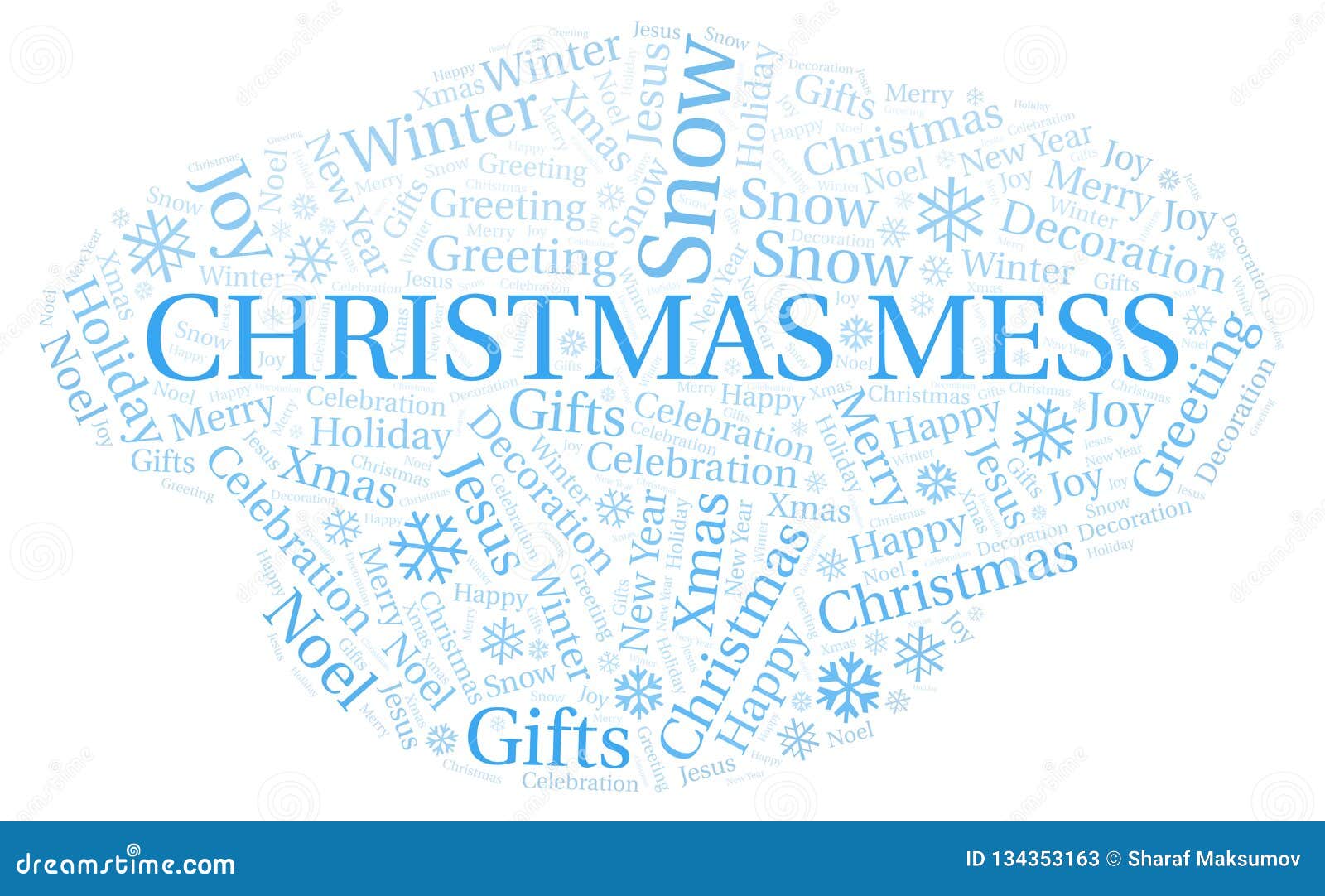 Christmas Mess word cloud stock illustration. Illustration of font ...