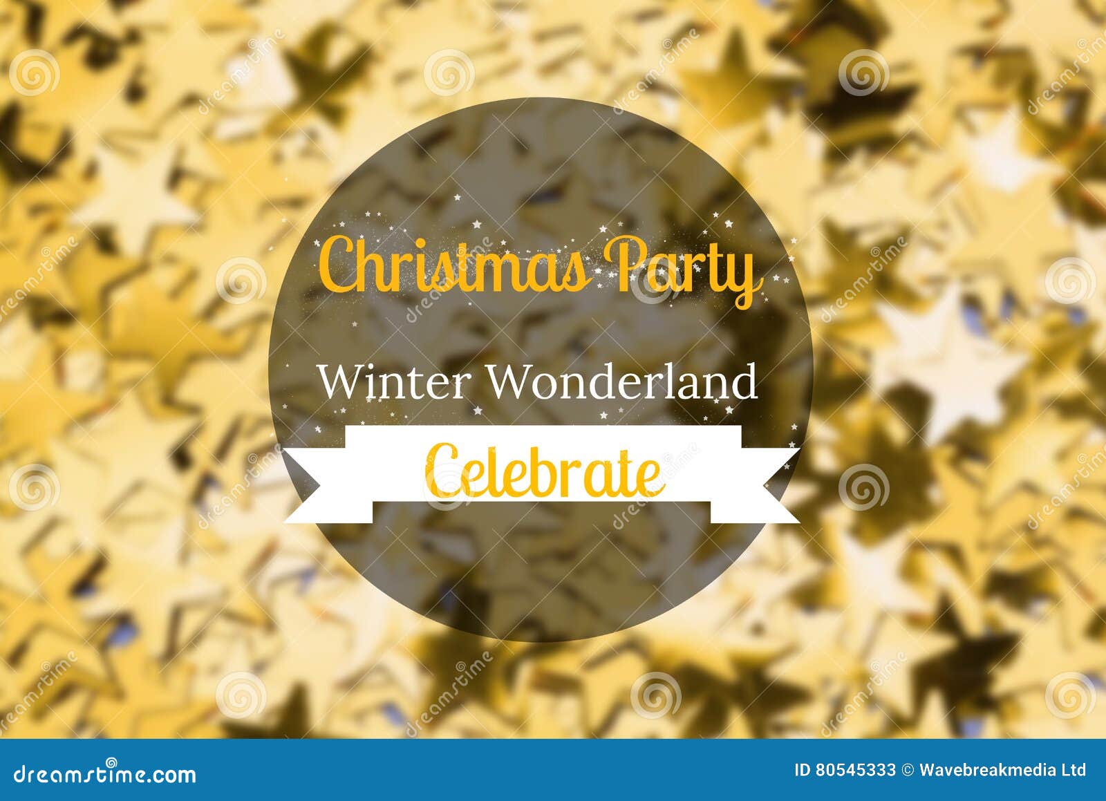 Christmas Message on Gold Star Background Design Stock Illustration ...