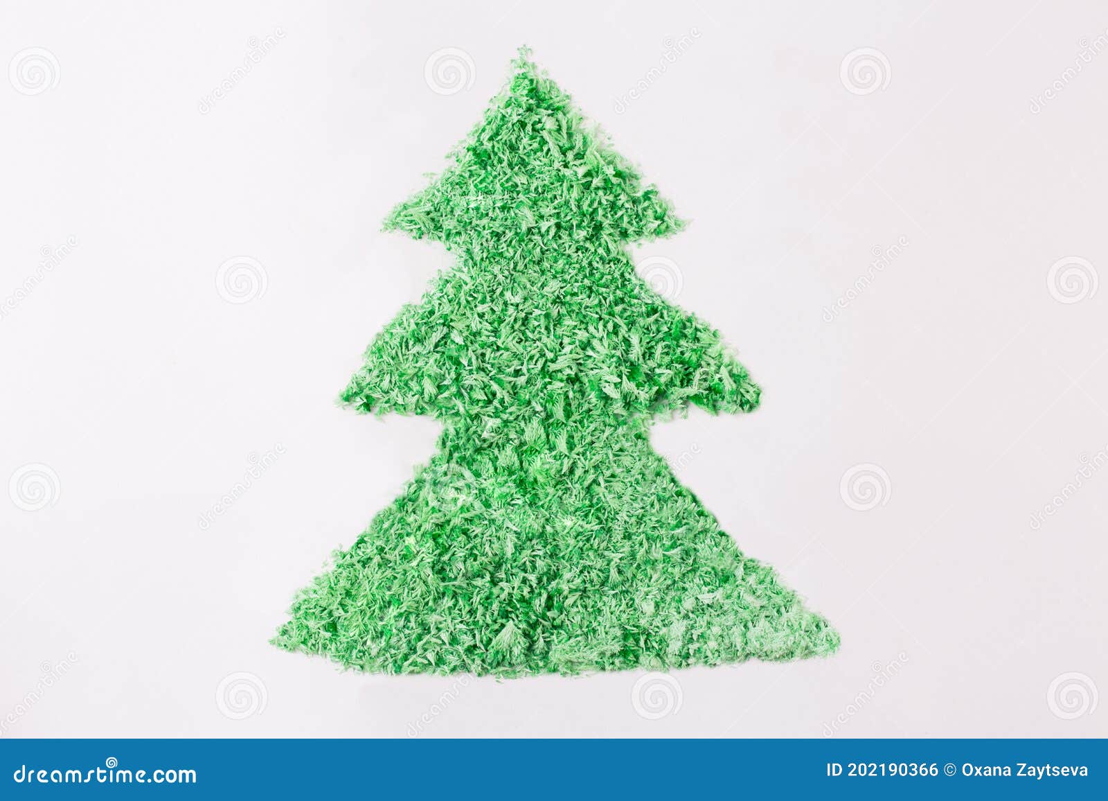 Christmas Minimal Concept - Silhouette of Xmas Tree Top View. Abstract ...