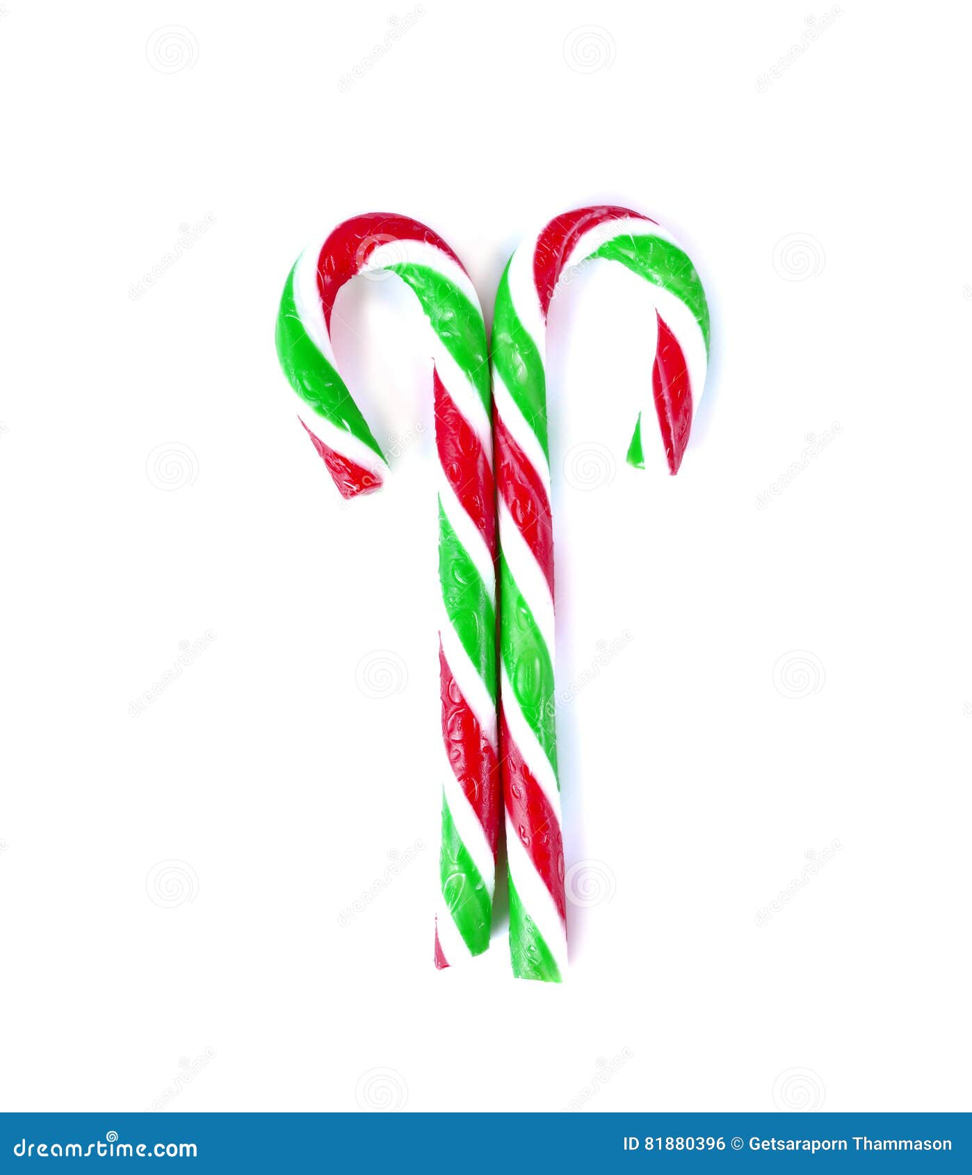 Christmas Mint Cane Candy Close Up on White Stock Photo - Image of ...