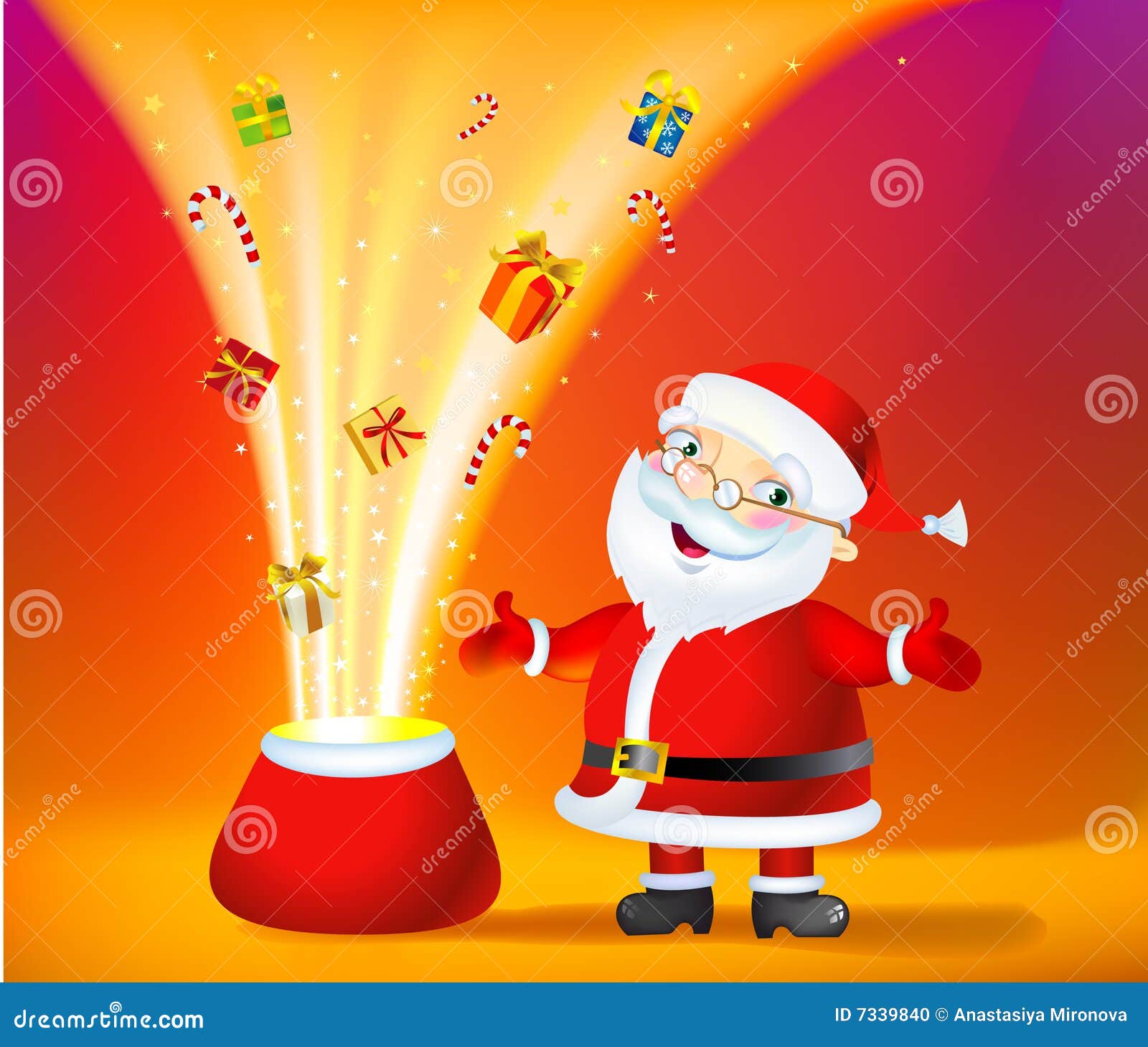 Christmas Miracle - Kids Opening A Magic Gift Beside A Christmas Tree ...