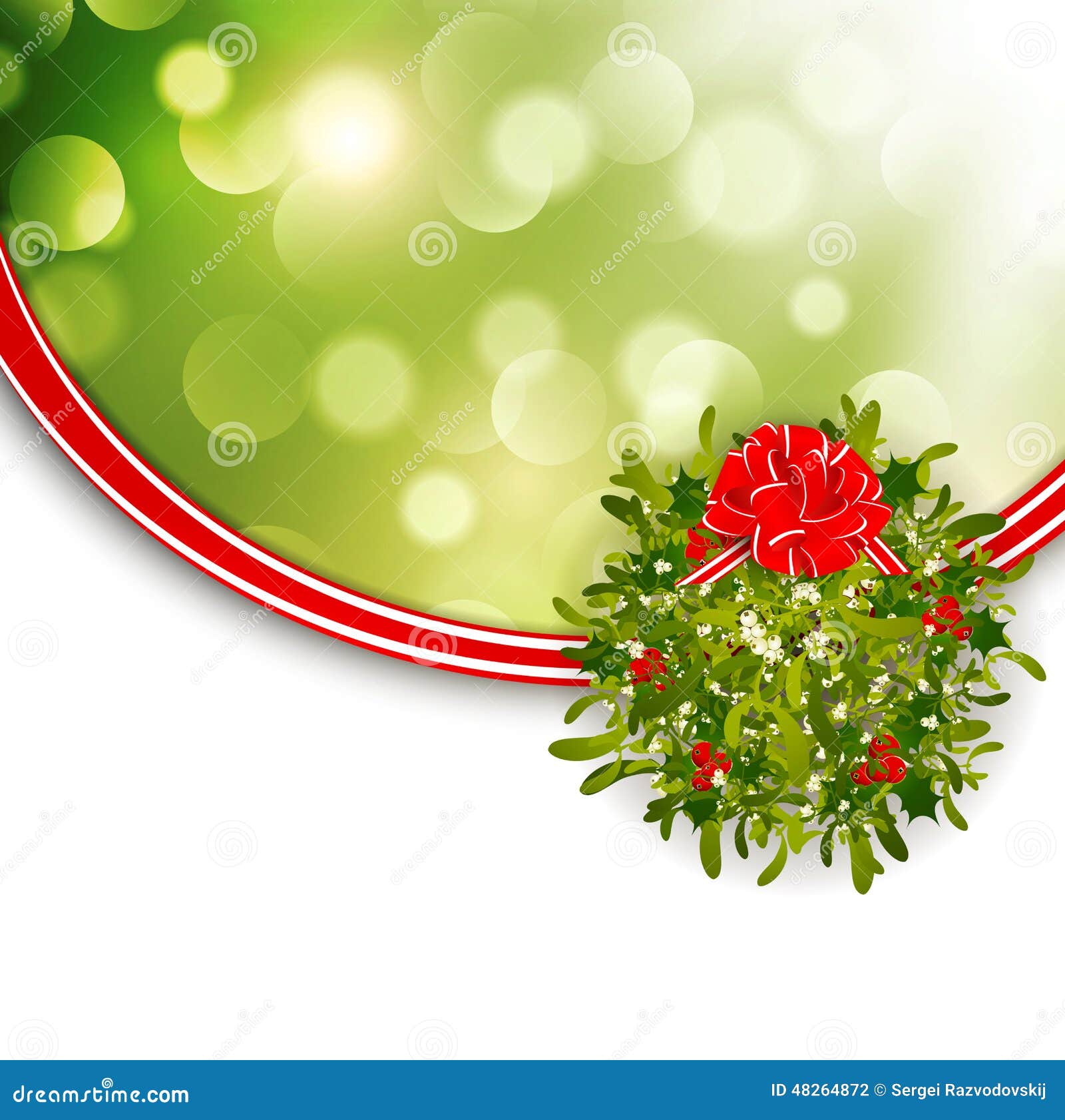 Christmas Mistletoe Frame stock illustration. Illustration of symbol ...
