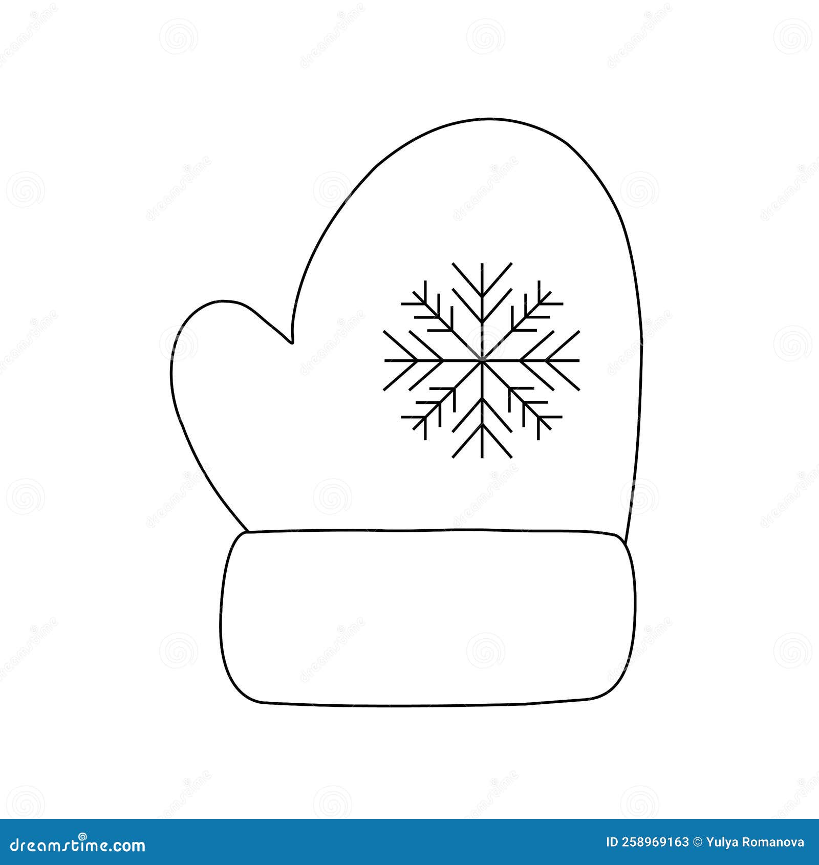 Christmas mitten. Vector stock illustration. Illustration of vector ...