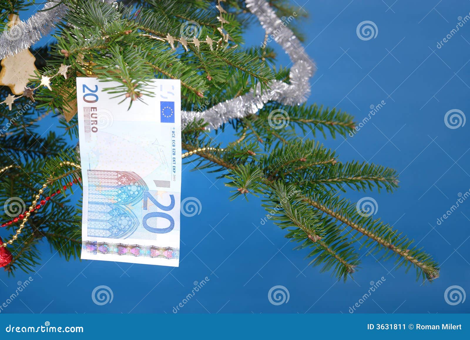 Christmas money stock image. Image of euro, currency, bill - 3631811