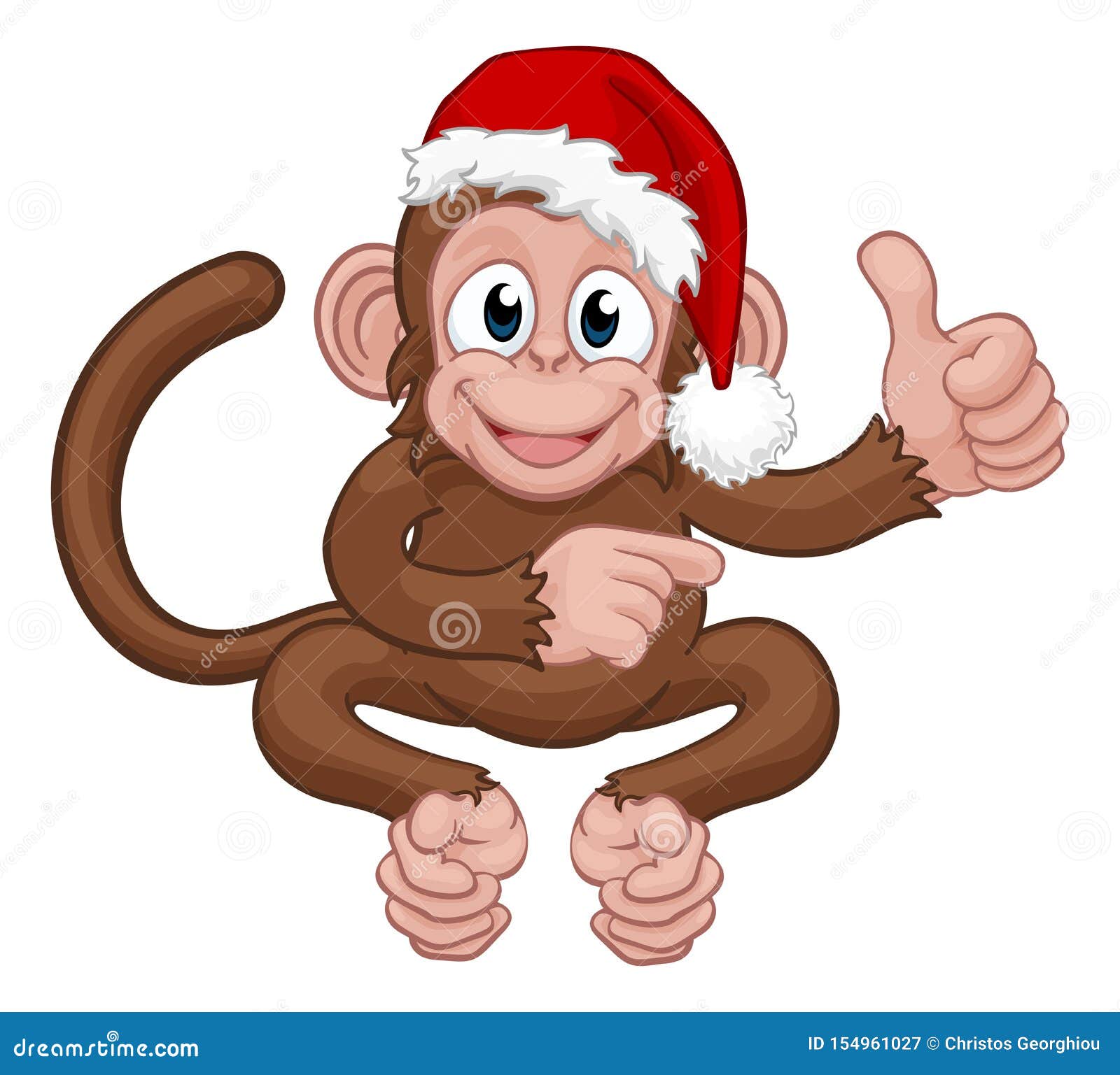Christmas Monkey Cartoon Character in Santa Hat Stock Vector ... Christmas Monkey Cartoon Character in Santa Hat Stock Vector ...