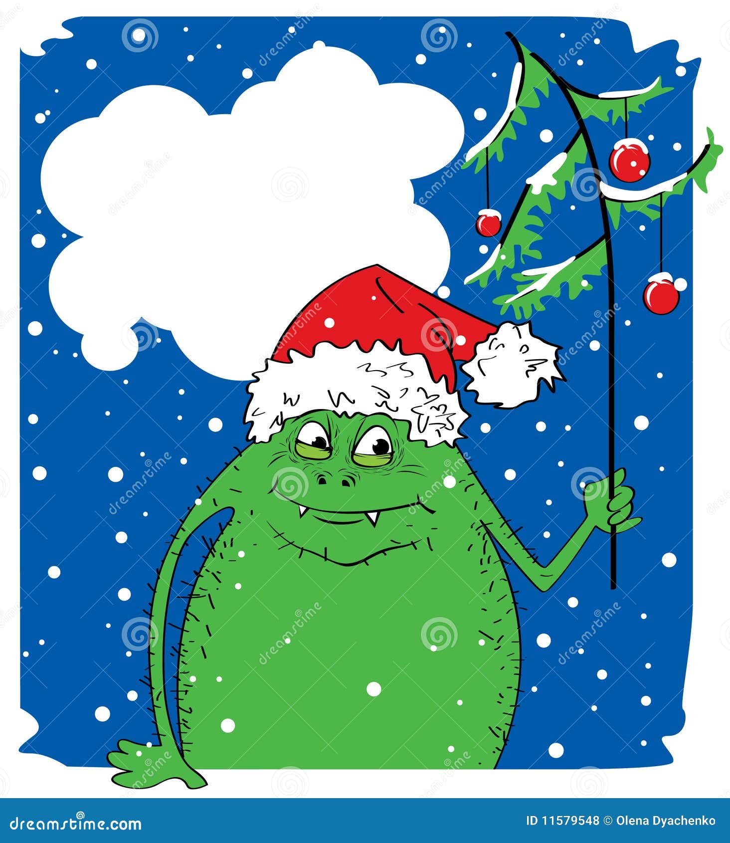Christmas monster stock vector. Illustration of person - 11579548