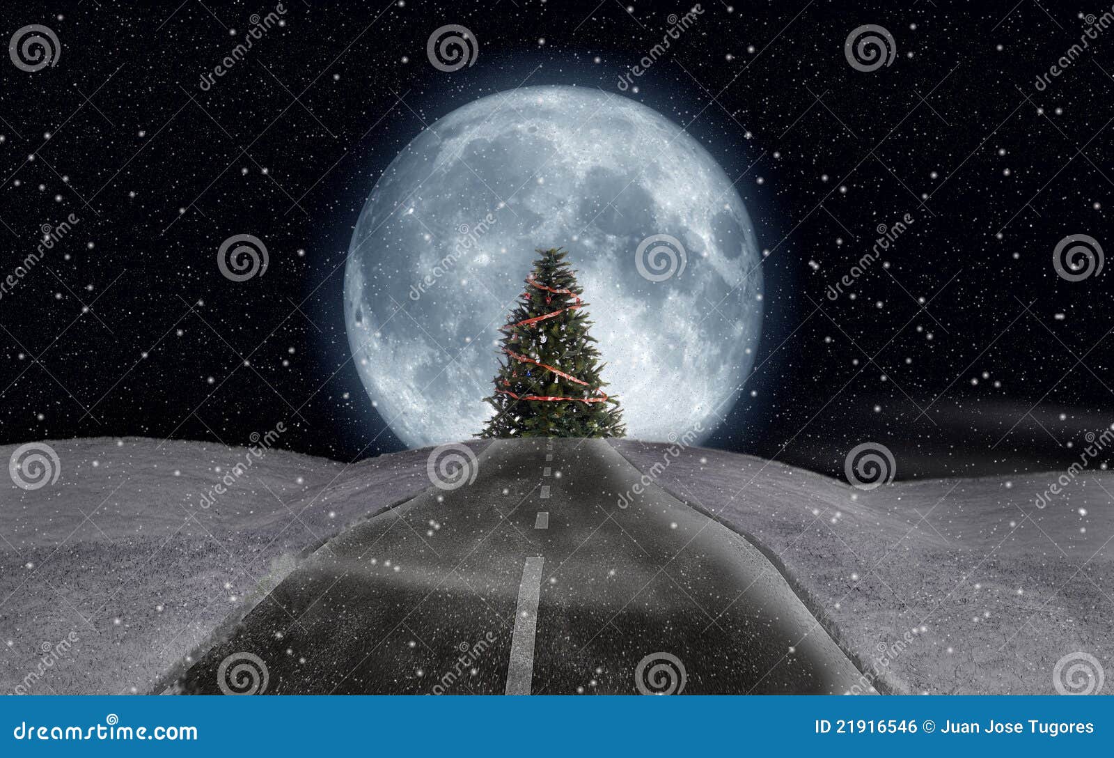 Christmas moon stock illustration. Illustration of santa - 21916546