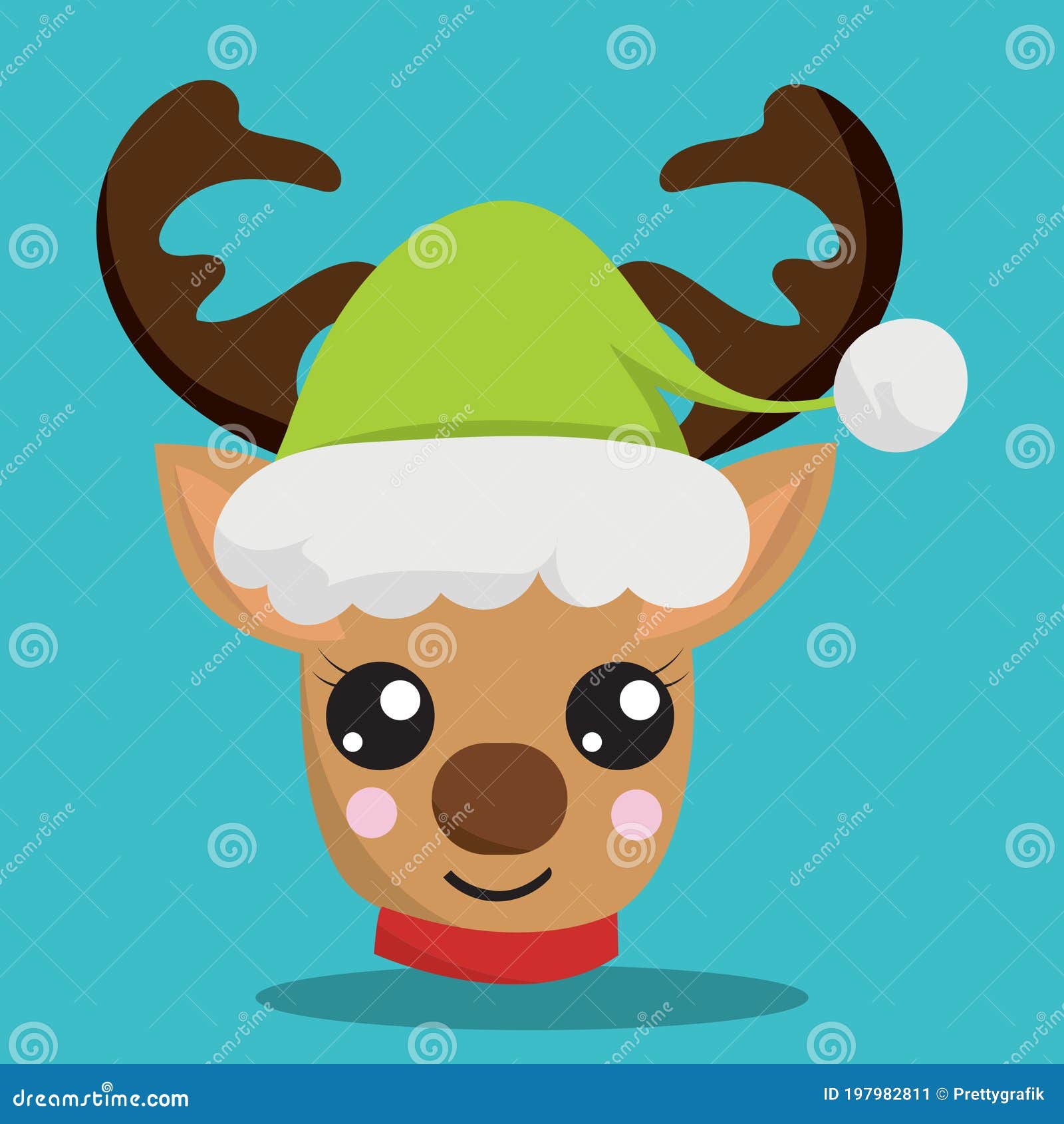 CHRISTMAS MOOSE GREEN OPEN 05 Stock Vector - Illustration of christmas ...