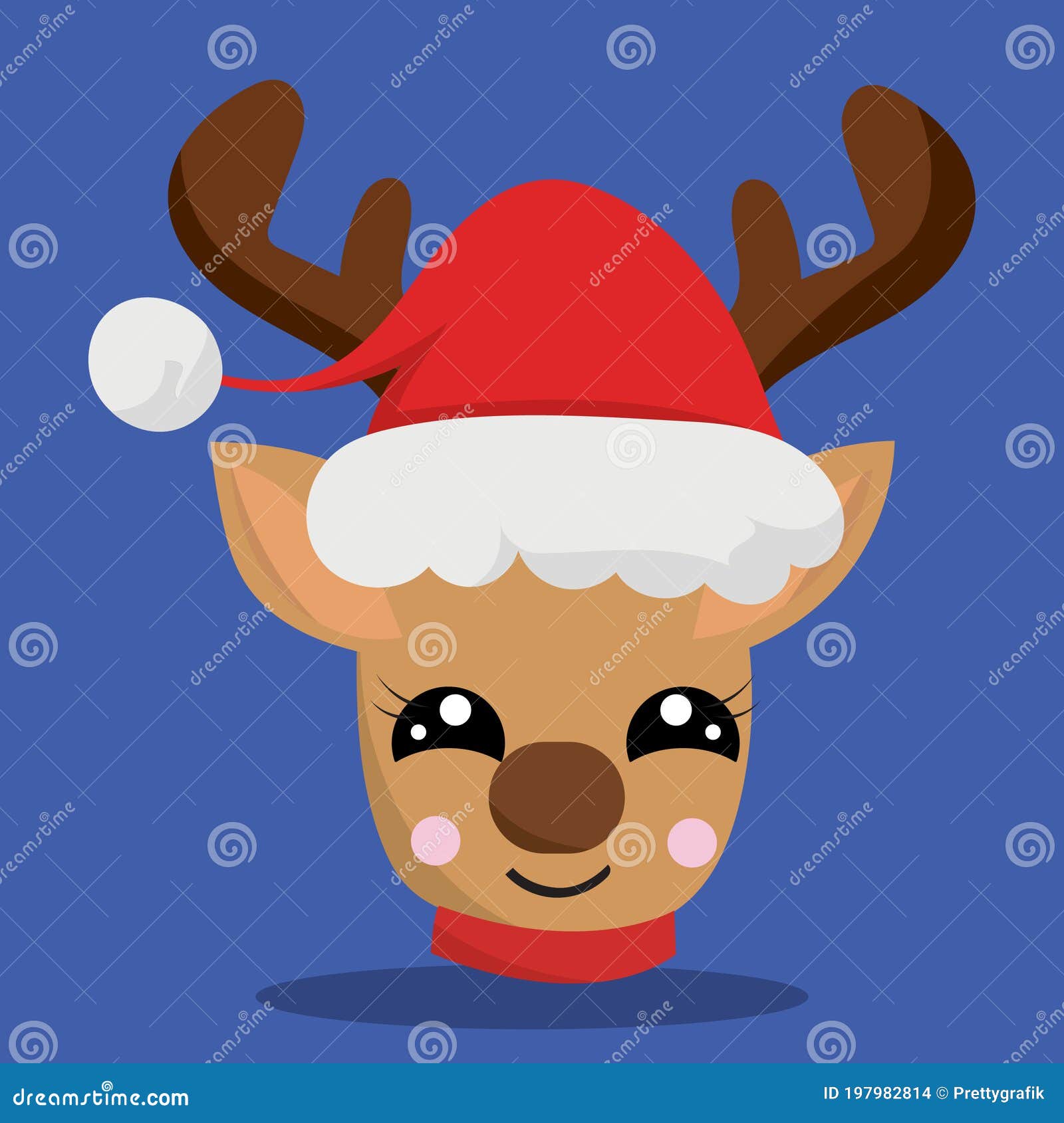 CHRISTMAS MOOSE RED CLOSE 03 Stock Vector - Illustration of graphic ...