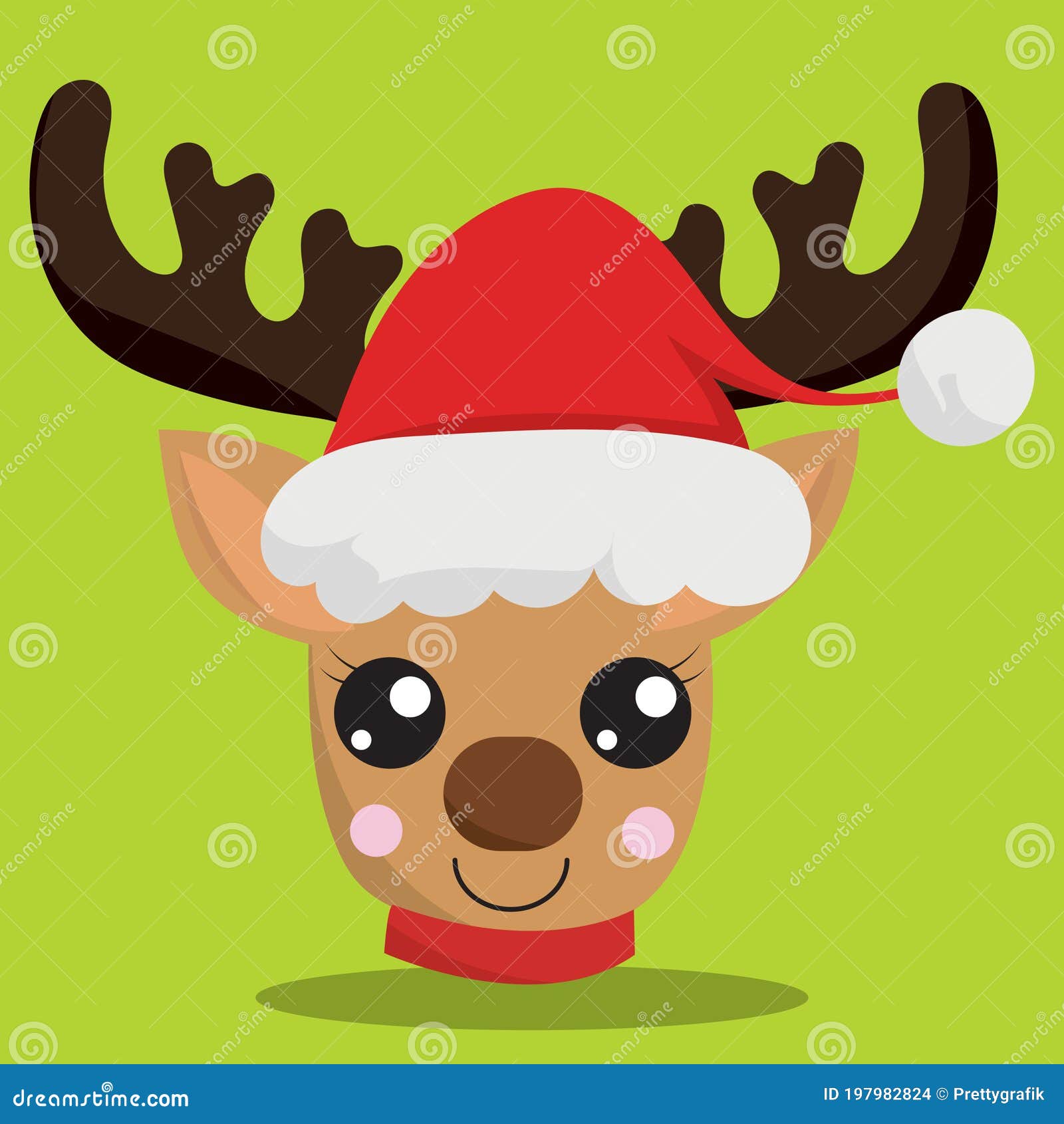 CHRISTMAS MOOSE RED OPEN 06 Stock Vector - Illustration of cartoon ...