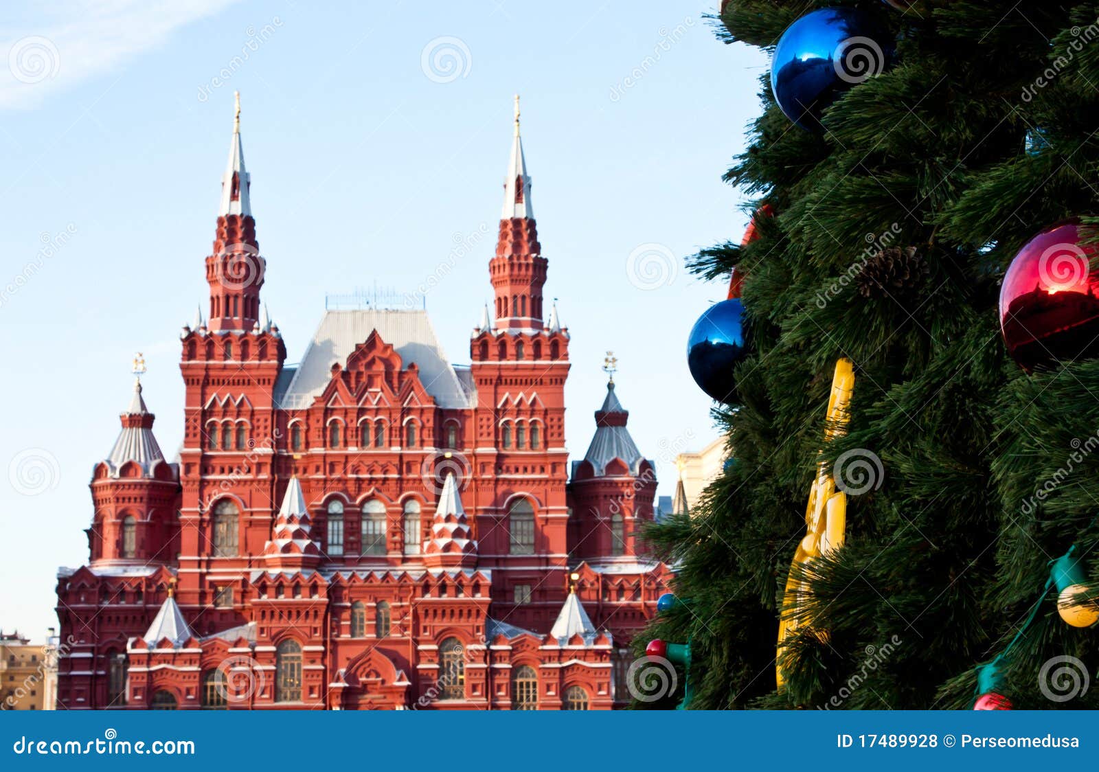 Christmas in Moscow stock photo. Image of exterior, square - 17489928