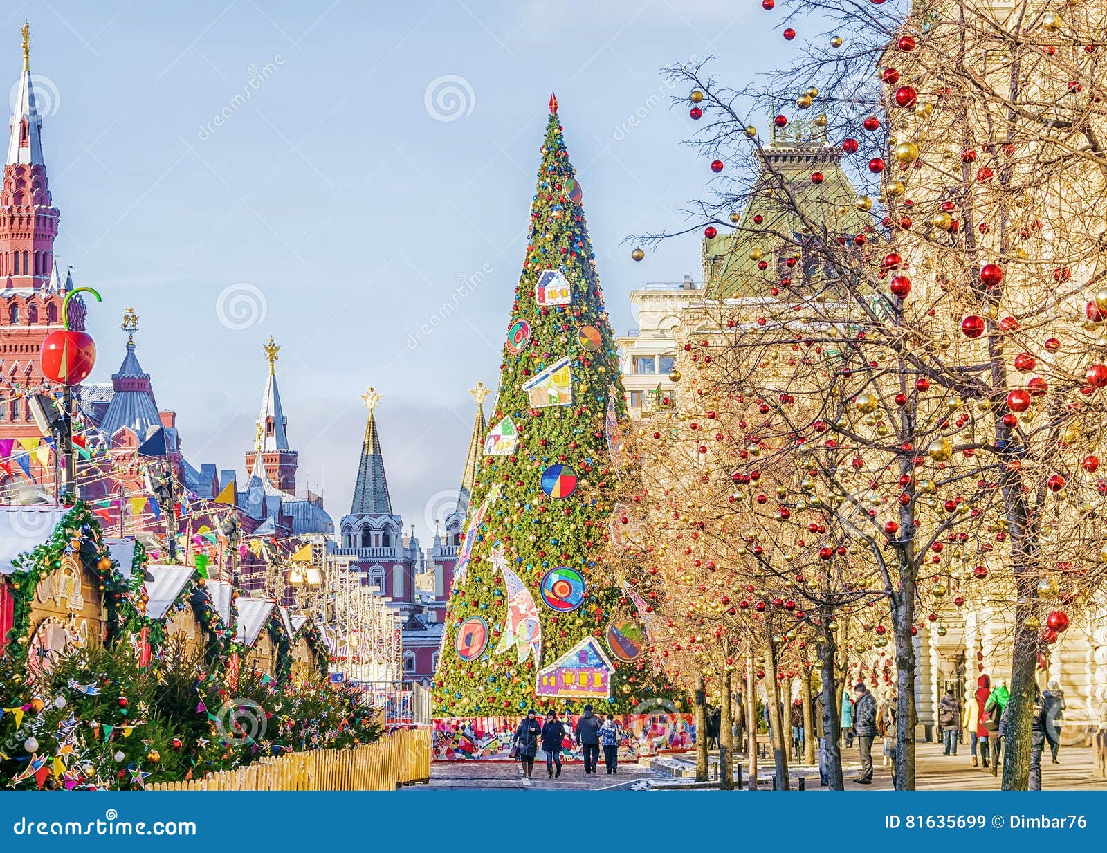 Christmas in Moscow. Festive Decoration Red Square Editorial Stock ...