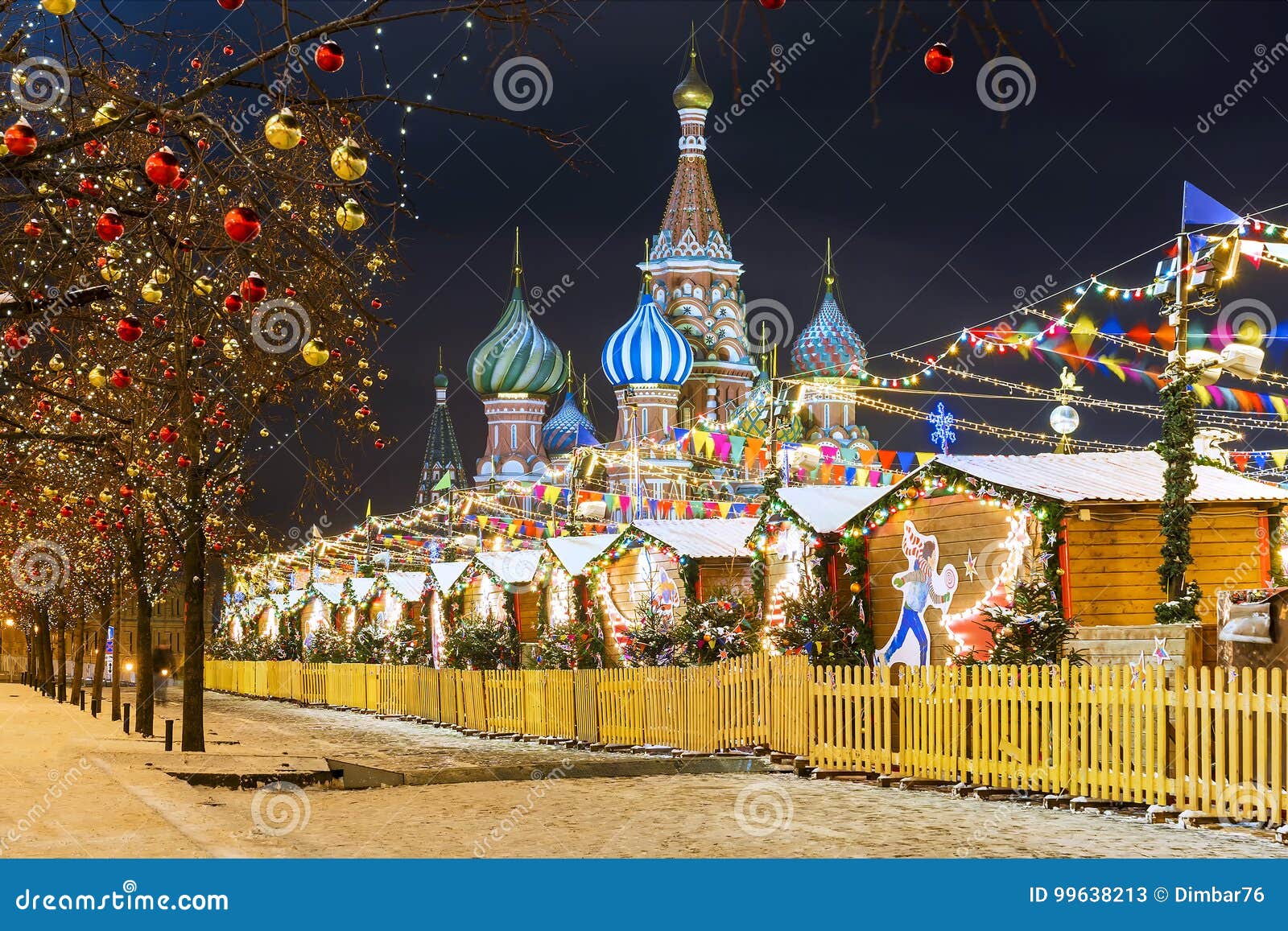 Christmas in Moscow. Red Square in Moscow Stock Image - Image of ...