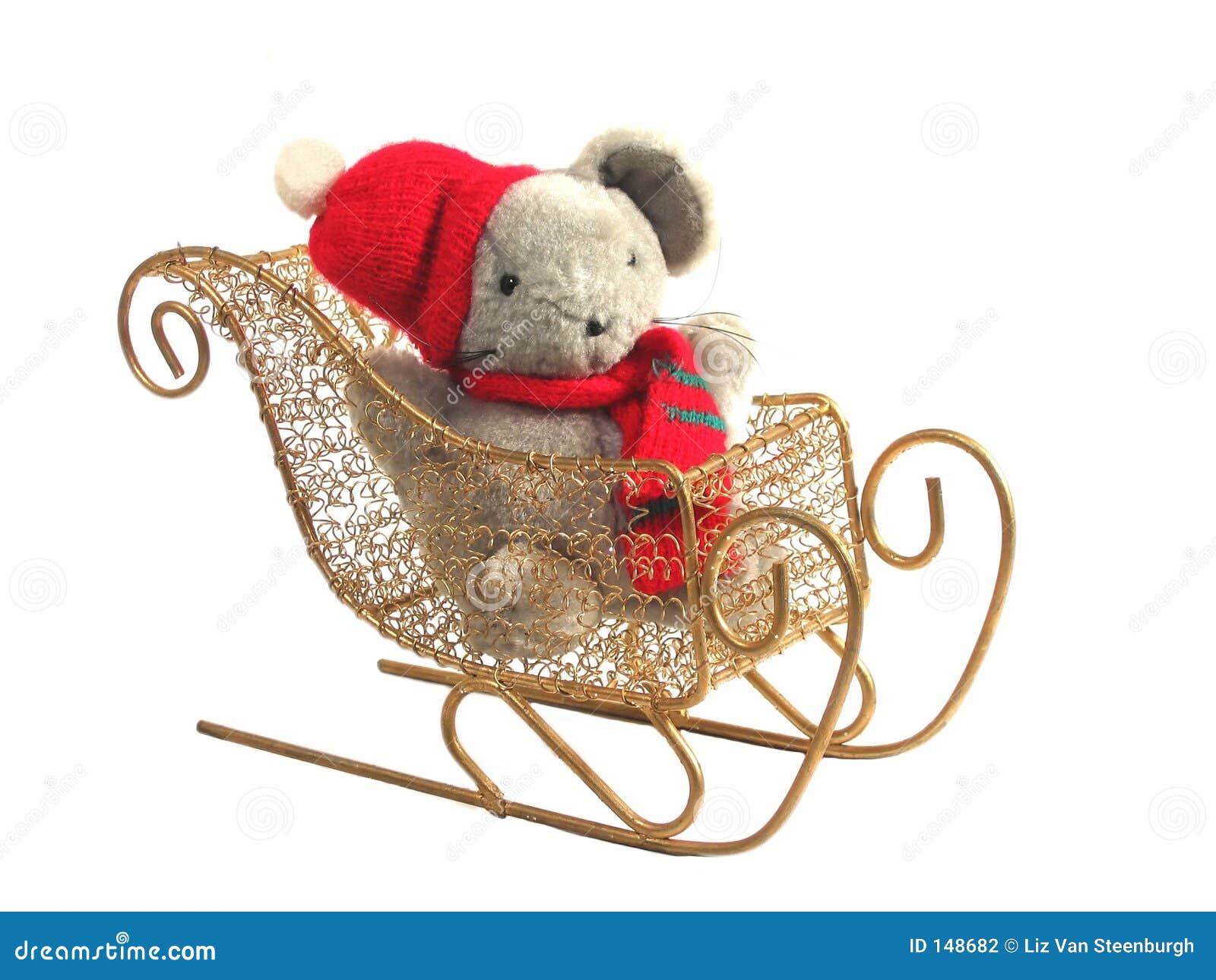 Christmas Mouse stock photo. Image of christmas, gold, decoration - 148682