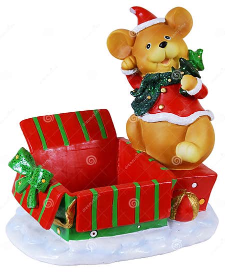 Christmas Mouse Toy box stock photo. Image of isolated - 3763784